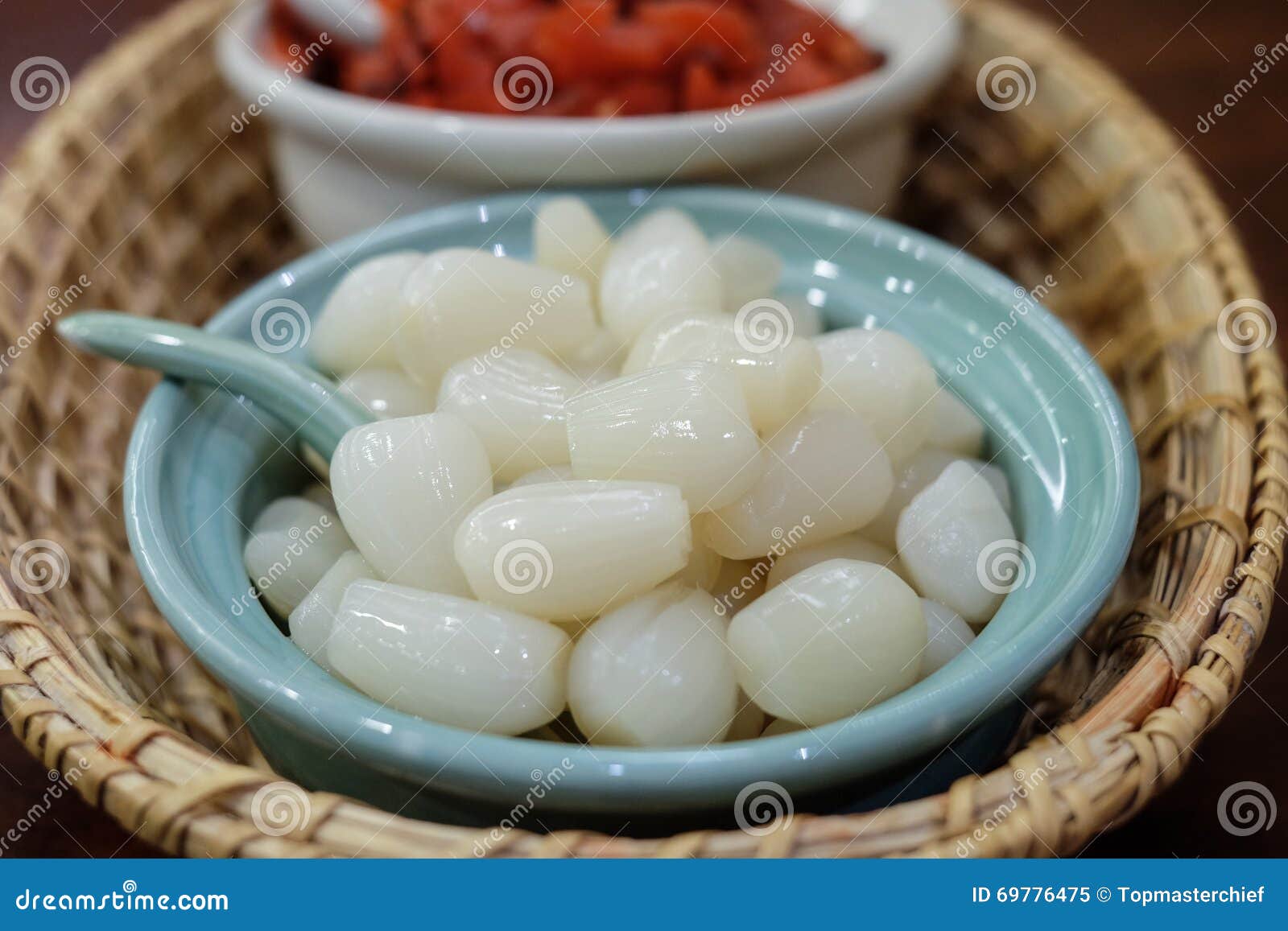 Japanese Pickles Shallots or Rakkyo Stock Image - Image of food, plate ...
