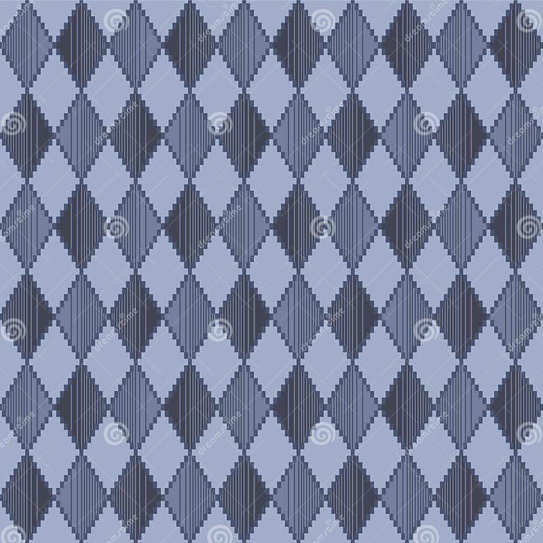 Japanese Pixel Diamond Checkered Vector Seamless Pattern Stock Vector ...