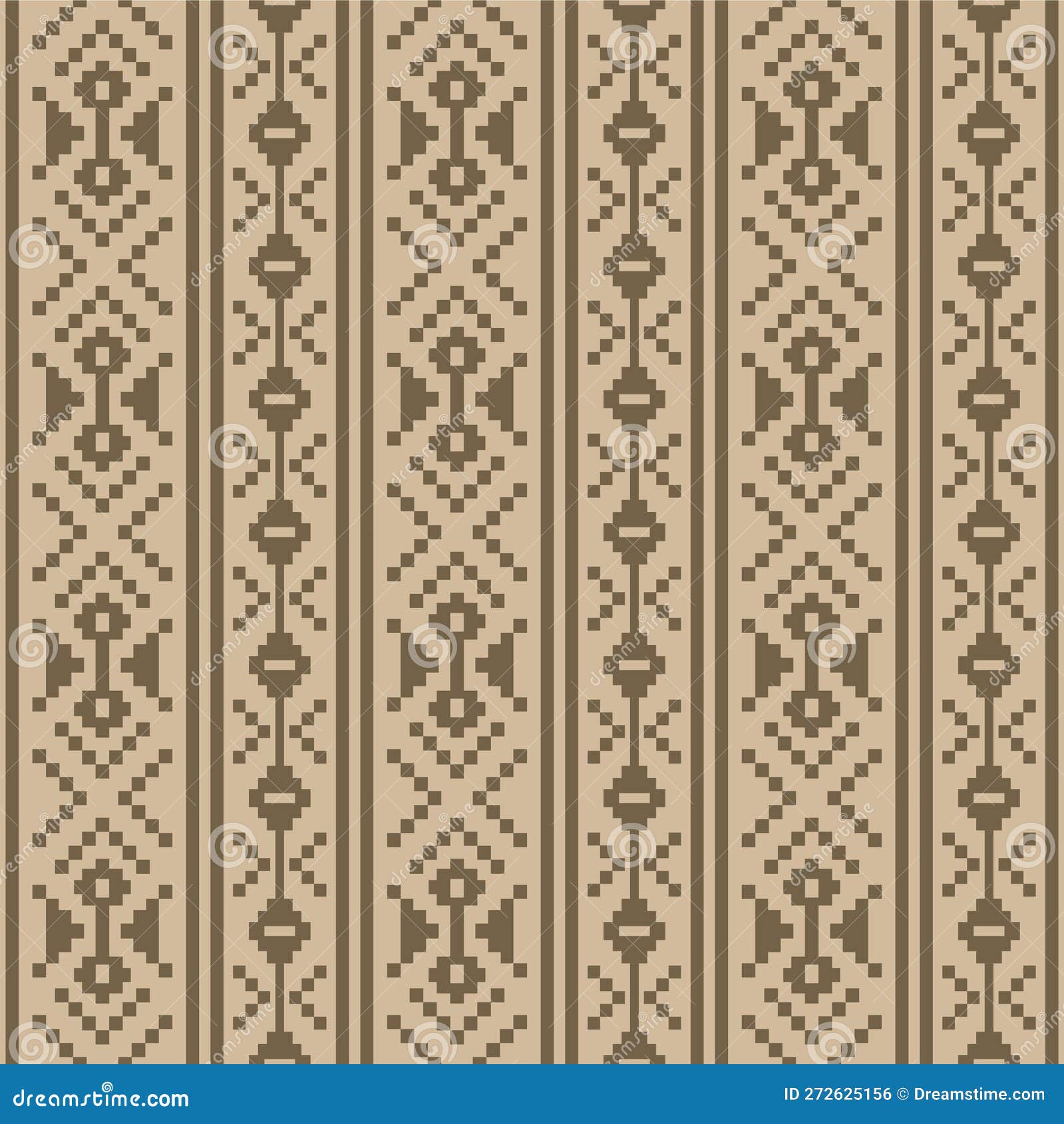 Japanese Pixel Diamond Motif Stripe Vector Seamless Pattern Stock ...