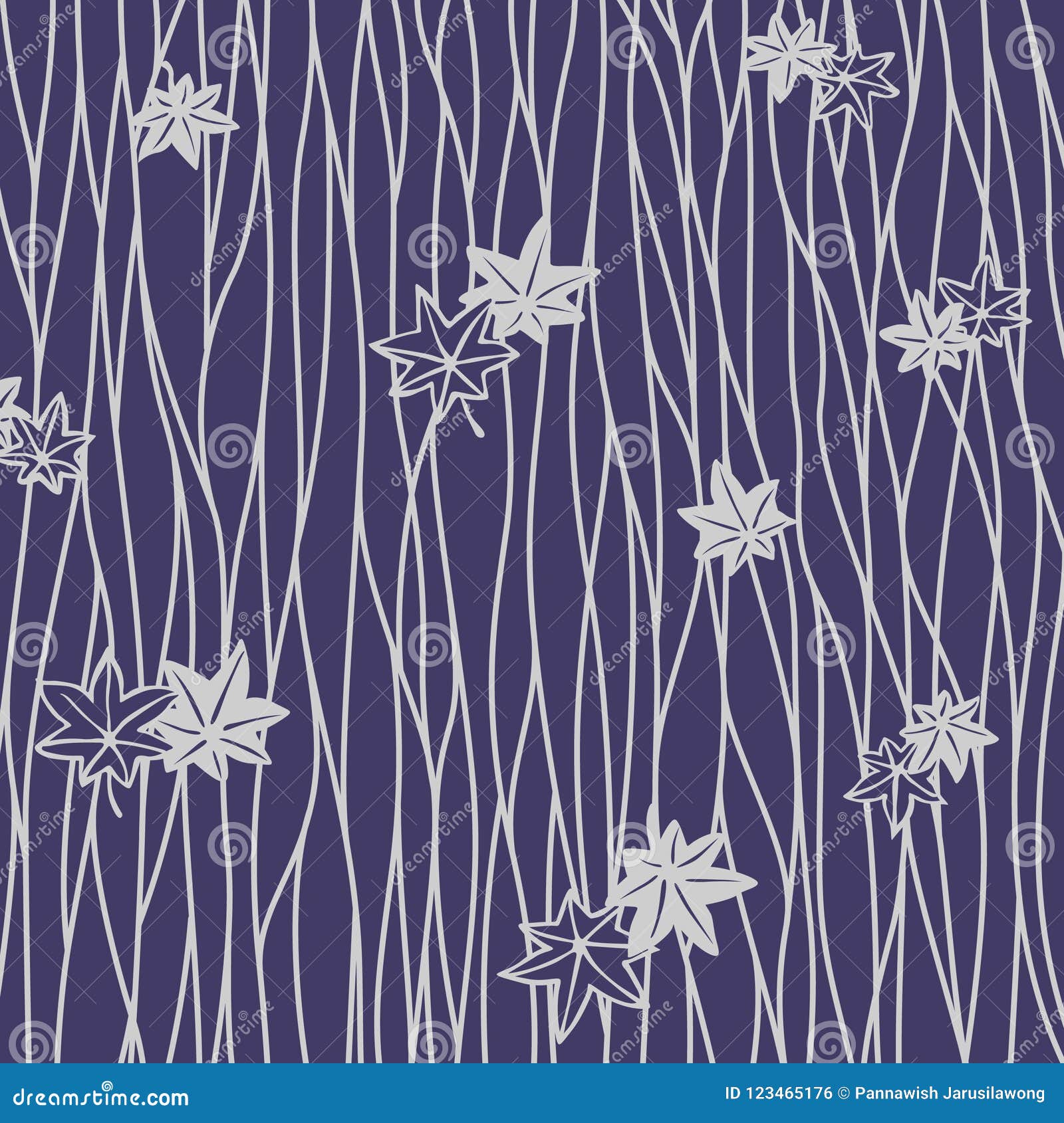 Japanese Purple Leaf Pattern Stock Vector - Illustration of background ...