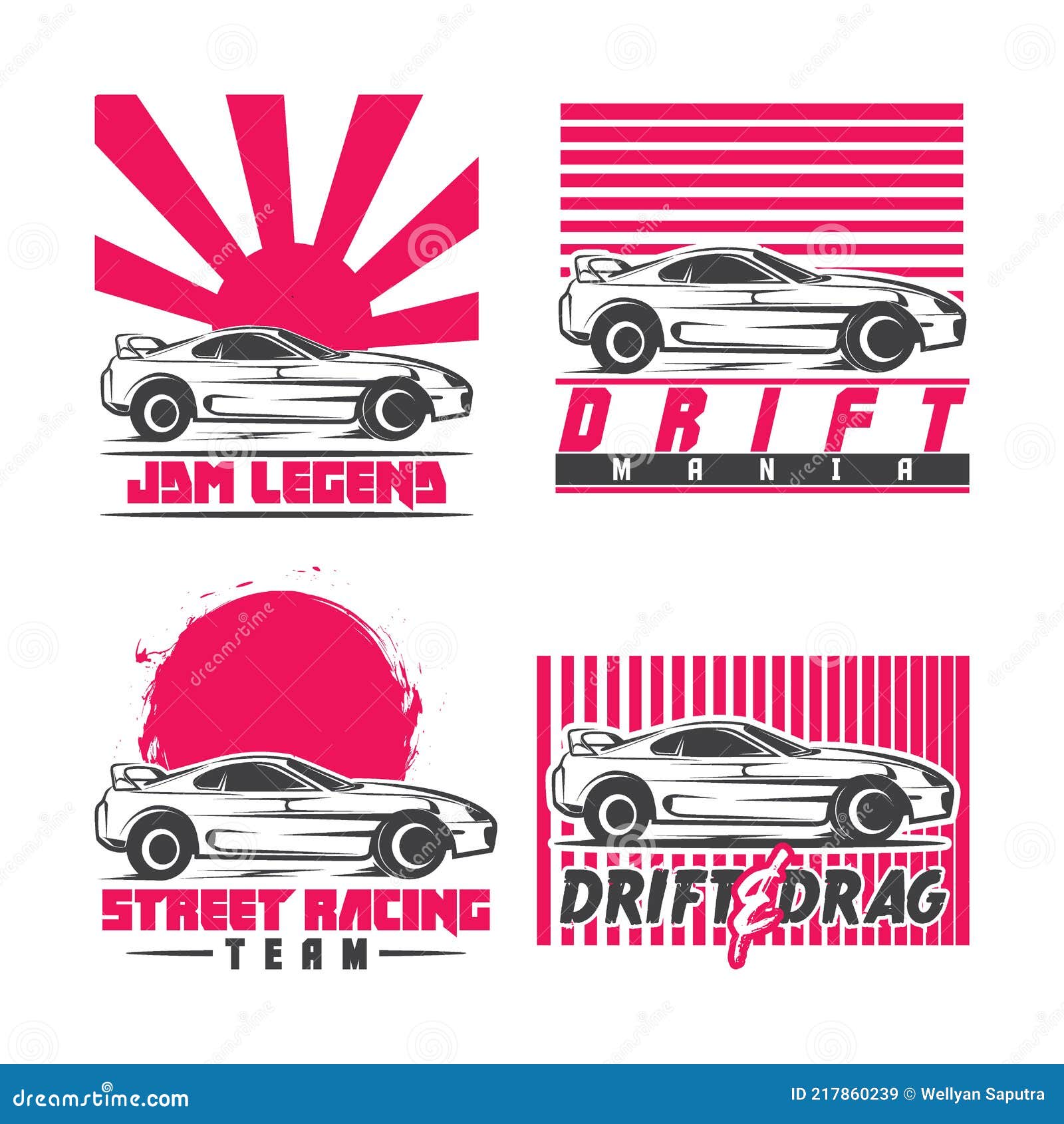 Japanese Racing Drift Car Logo Stock Vector - Illustration of ...