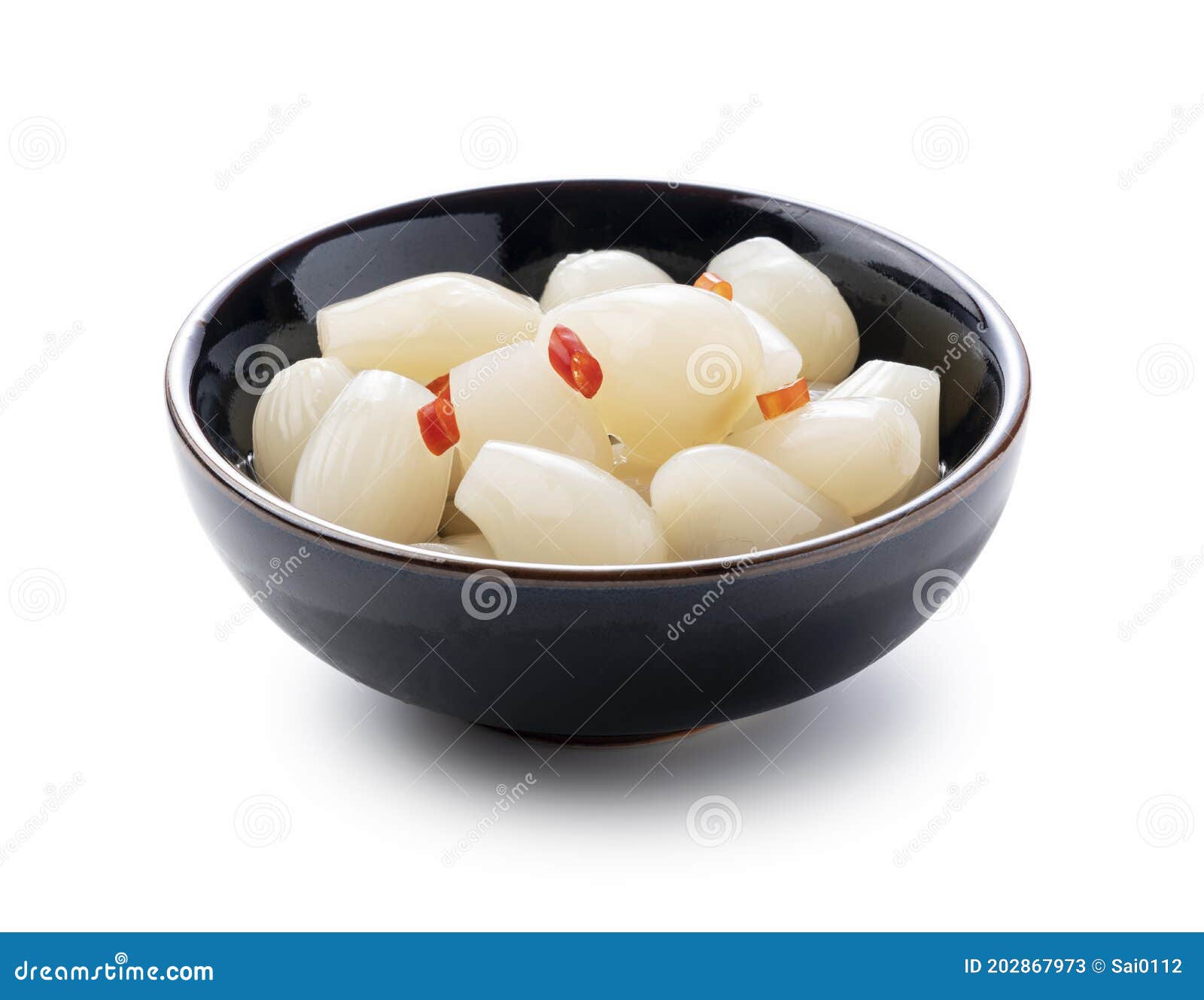 Japanese Rakkyo, Sweet And Sour Pickled Scallions Royalty-Free Stock ...