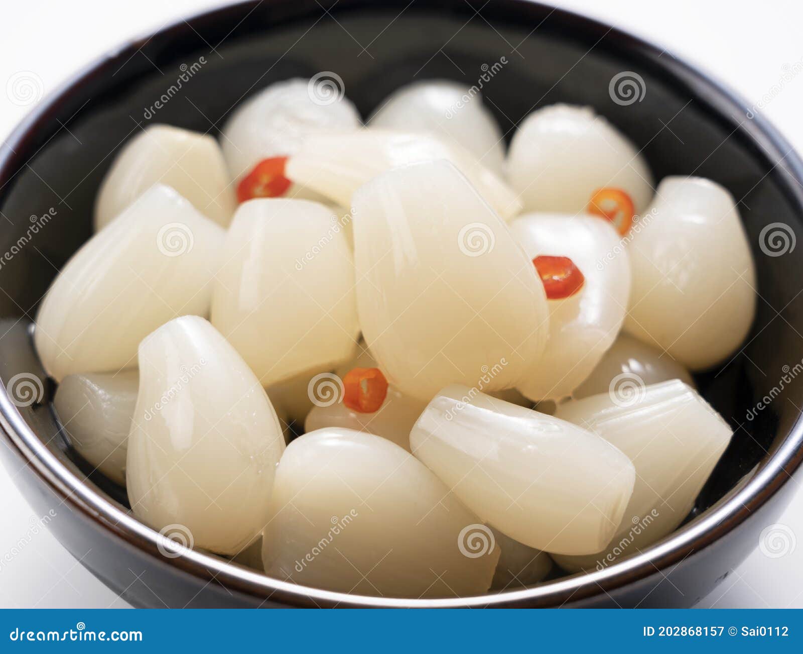 Japanese Rakkyo, Sweet And Sour Pickled Scallions Royalty-Free Stock ...