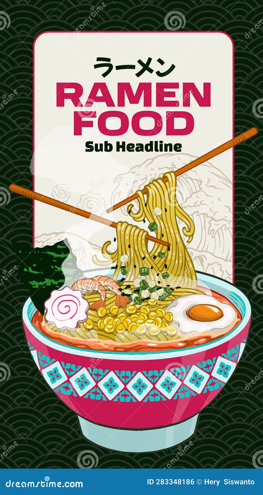 Japanese Ramen Noodle Design for Social Media Post Template, Japanese ...