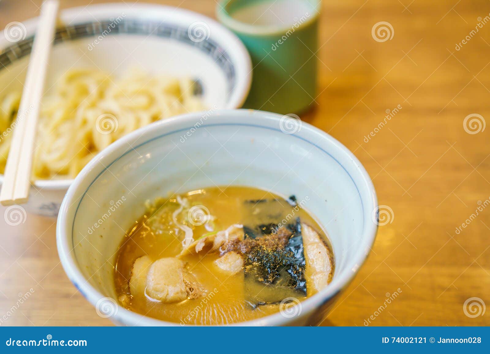 . Japanese Ramen Noodle on Table Stock Image - Image of prepared ...