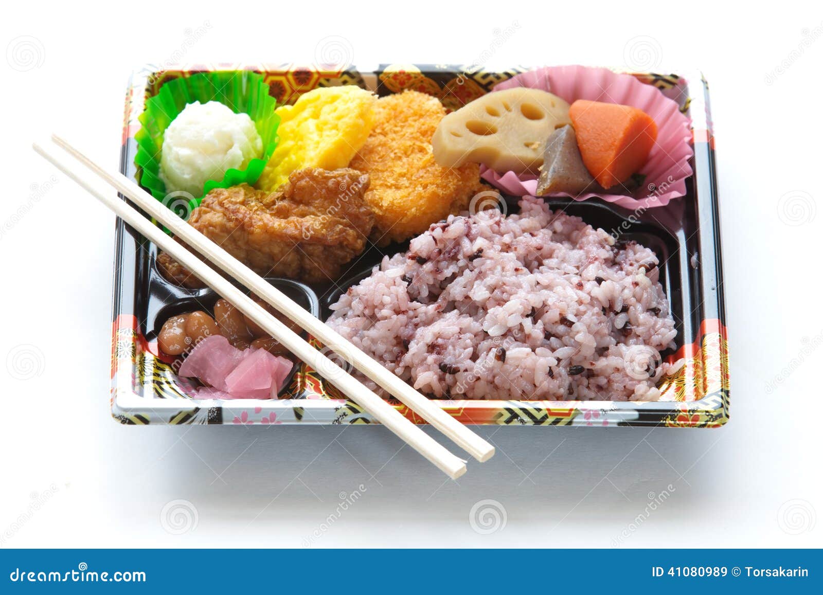 Japanese Ready-made Lunchbox, Bento Stock Image - Image of lemon, food ...