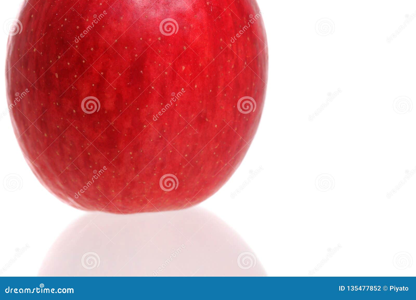 Japanese Red Apple Isolated in White Background Stock Photo - Image of ...