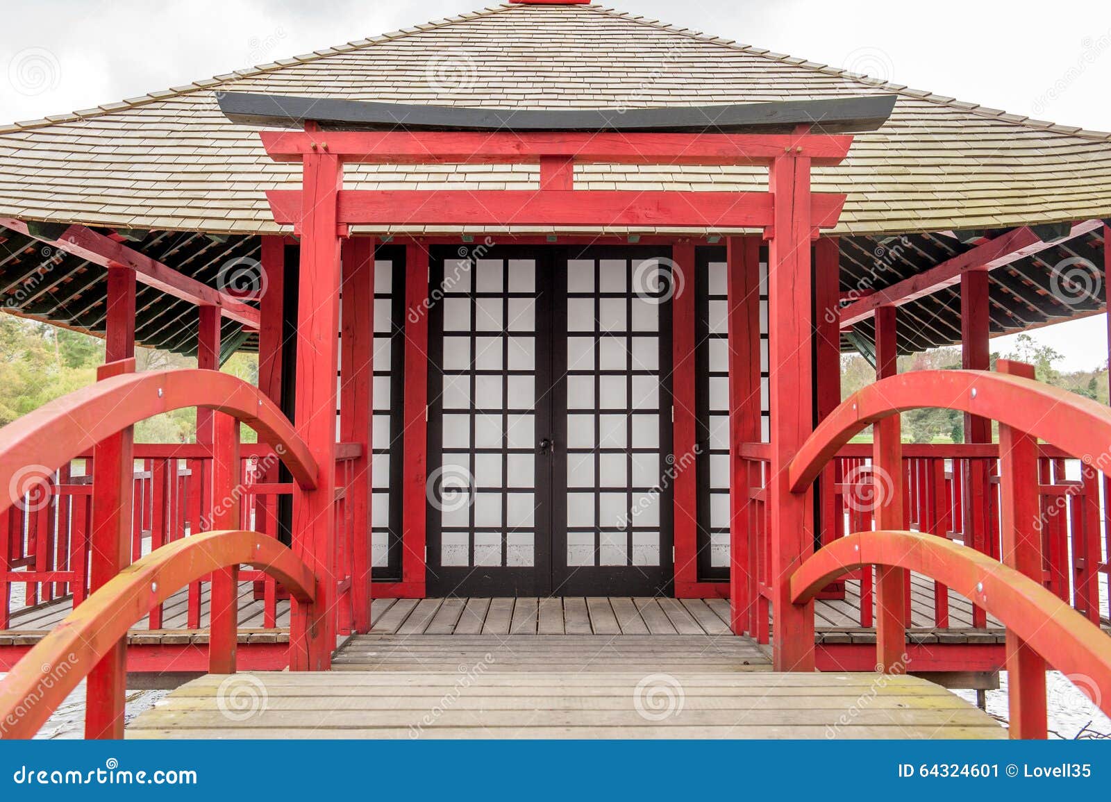 Japanese red architecture stock image. Image of temple - 64324601