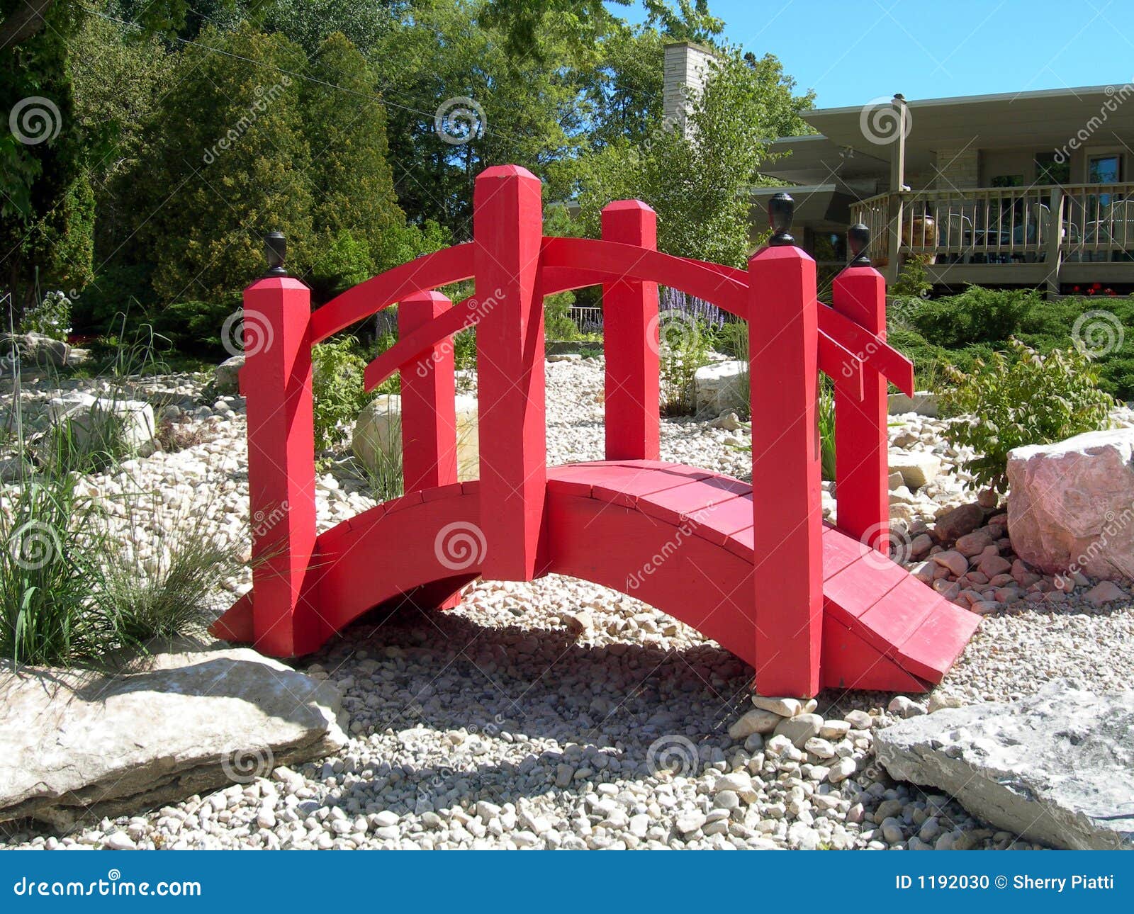 Japanese Red Bridge stock photo. Image of focalpoint, bridge - 1192030