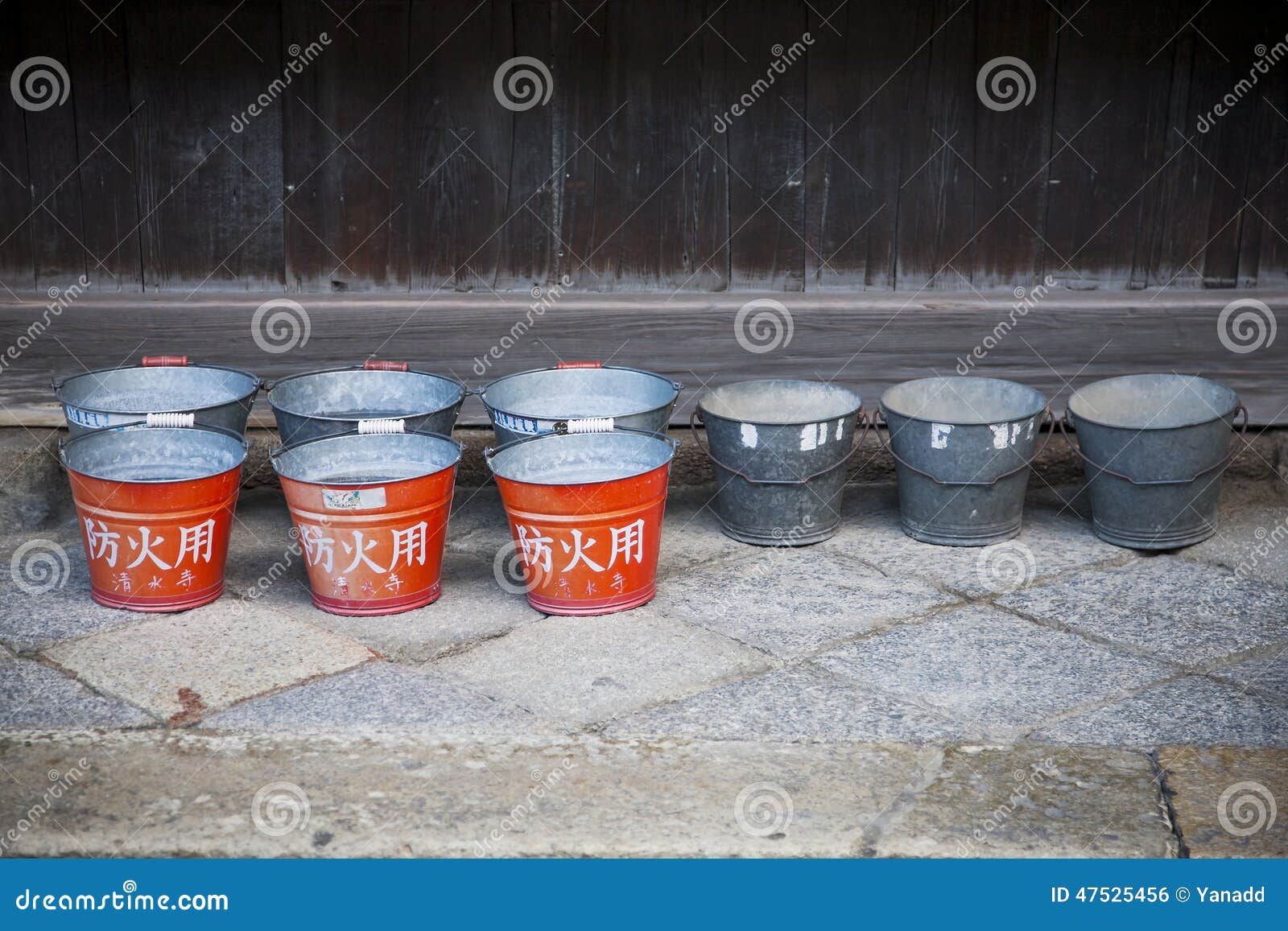 Japanese red buckets stock photo. Image of nikko, japan - 47525456