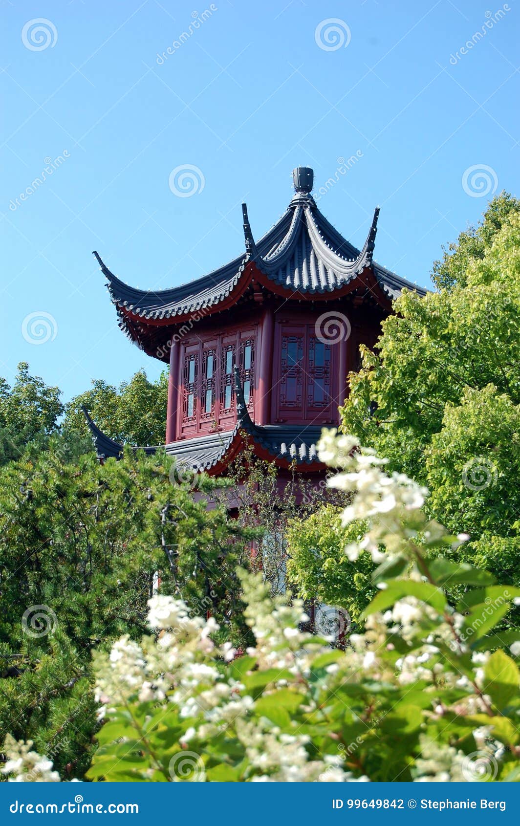 Japanese Red Tower stock photo. Image of nature, plain - 99649842