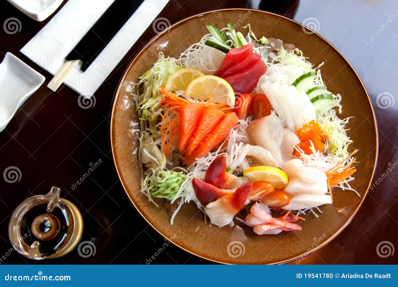 Japanese restaurant plate stock photo. Image of nori - 19541780