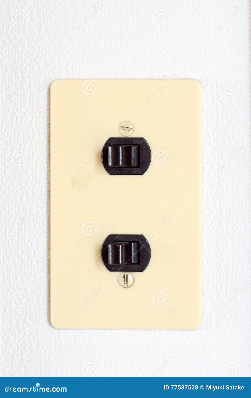 Japanese Retro Electrical Switch on the Wall Stock Photo - Image of ...