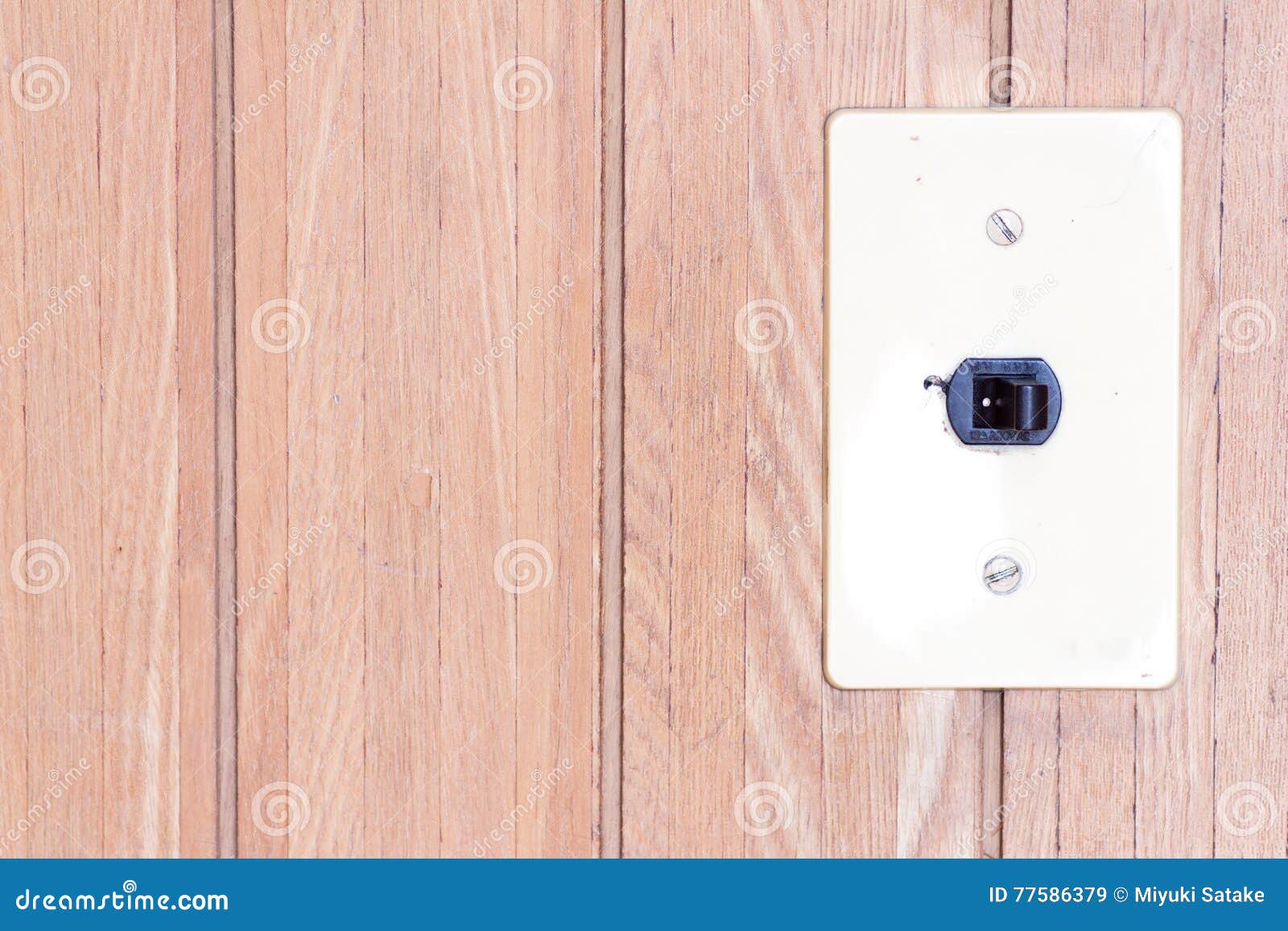 Japanese Retro Electrical Switch on the Wooden Wall Stock Image - Image ...