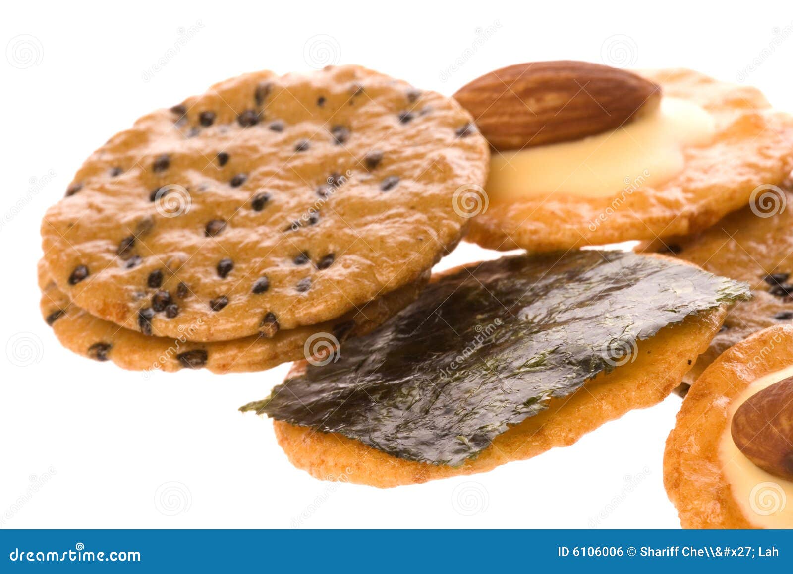 Japanese Rice Crackers stock photo. Image of algae, nutrition - 6106006