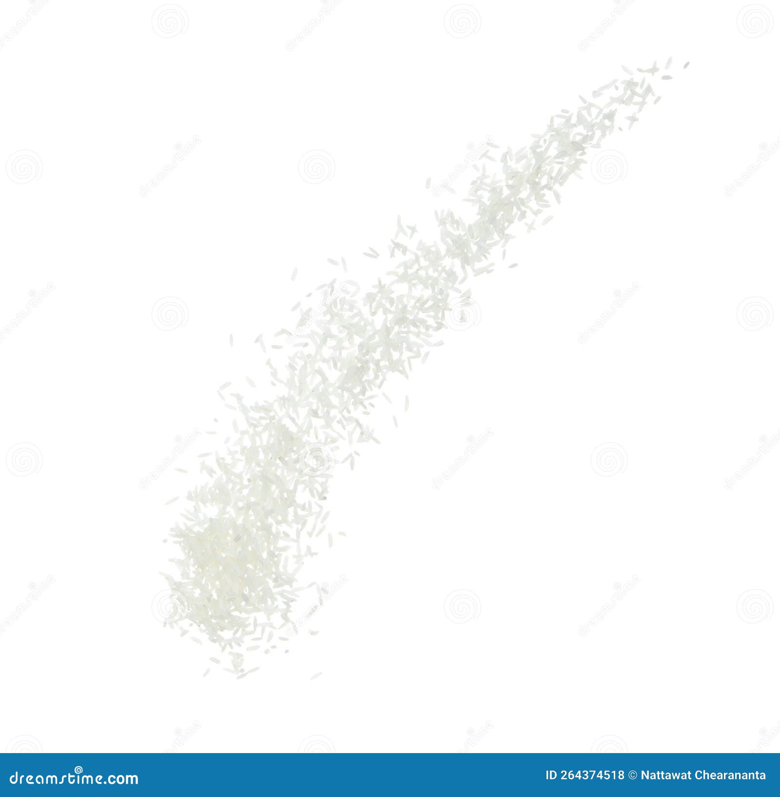 Japanese Rice Flying Explosion, White Grain Rices Explode Abstract ...