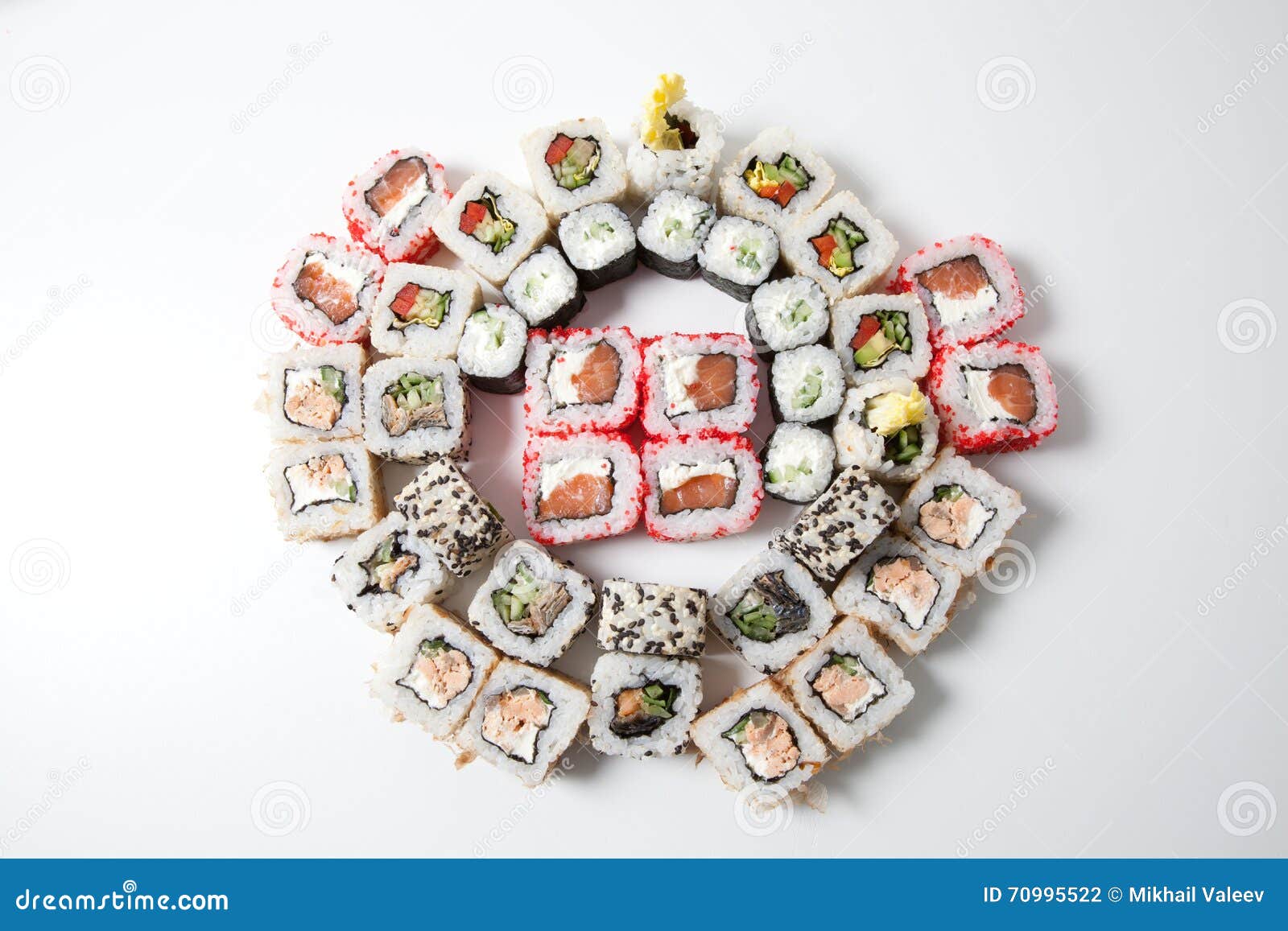 Japanese rice rolls stock photo. Image of delicious, kitchen - 70995522