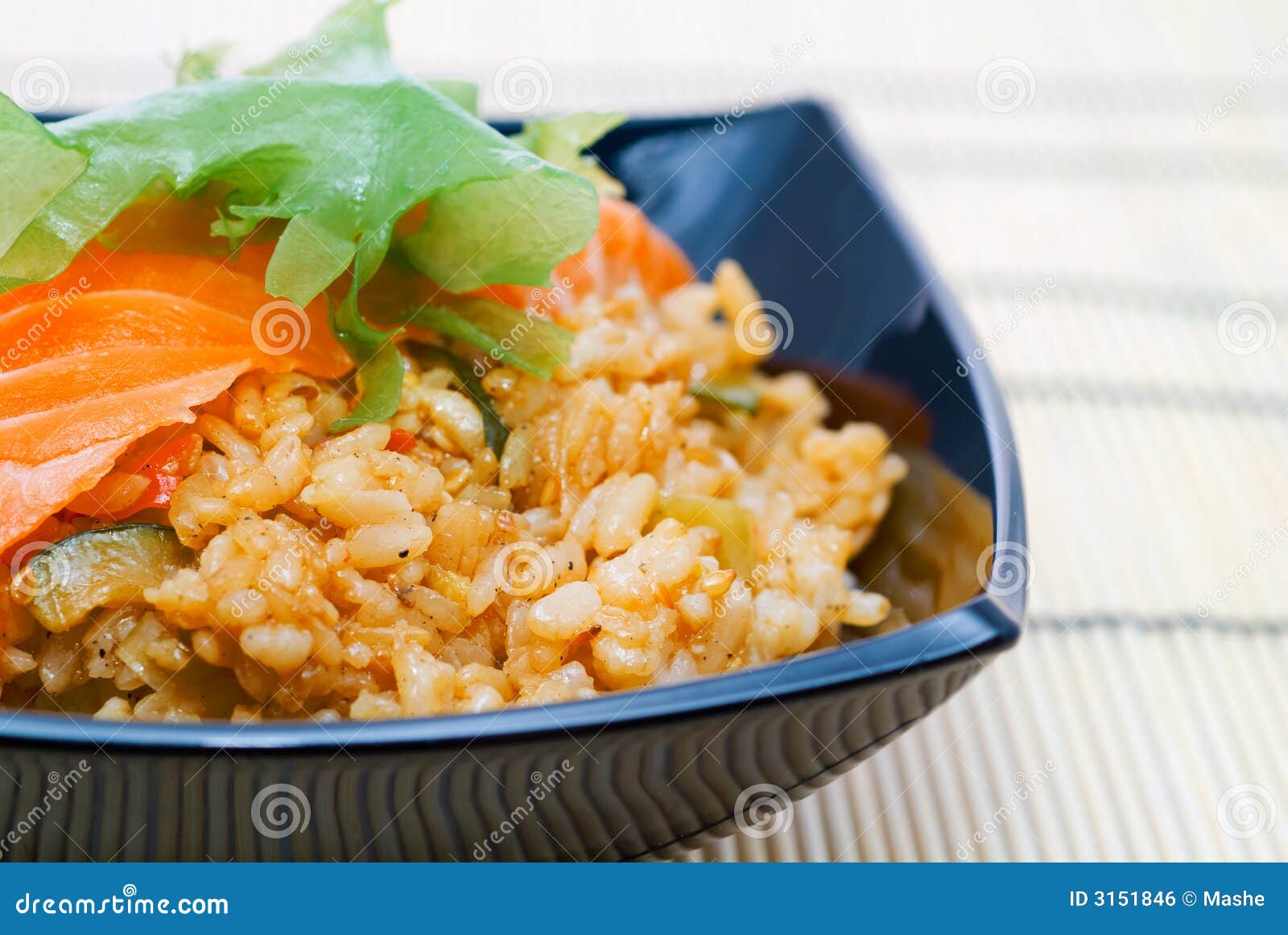 Japanese rice and salmon. stock photo. Image of ethnicity - 3151846