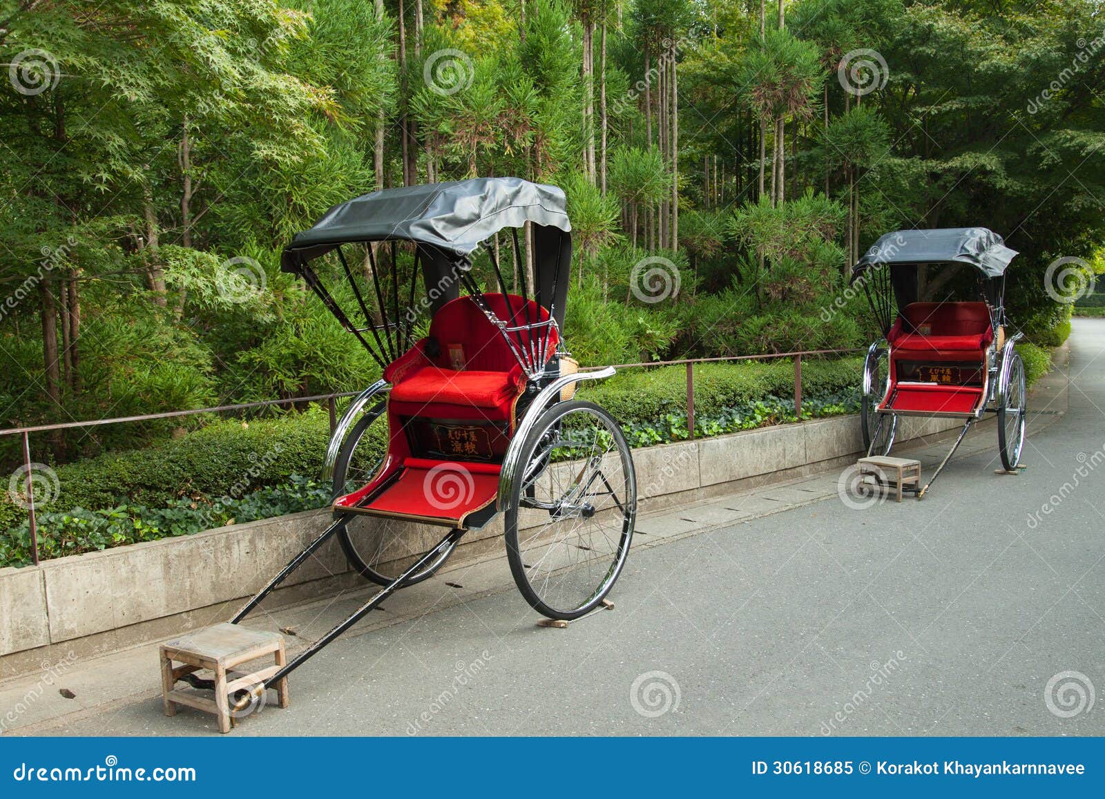 Japanese rickshaw in kyoto stock image. Image of travel - 30618685