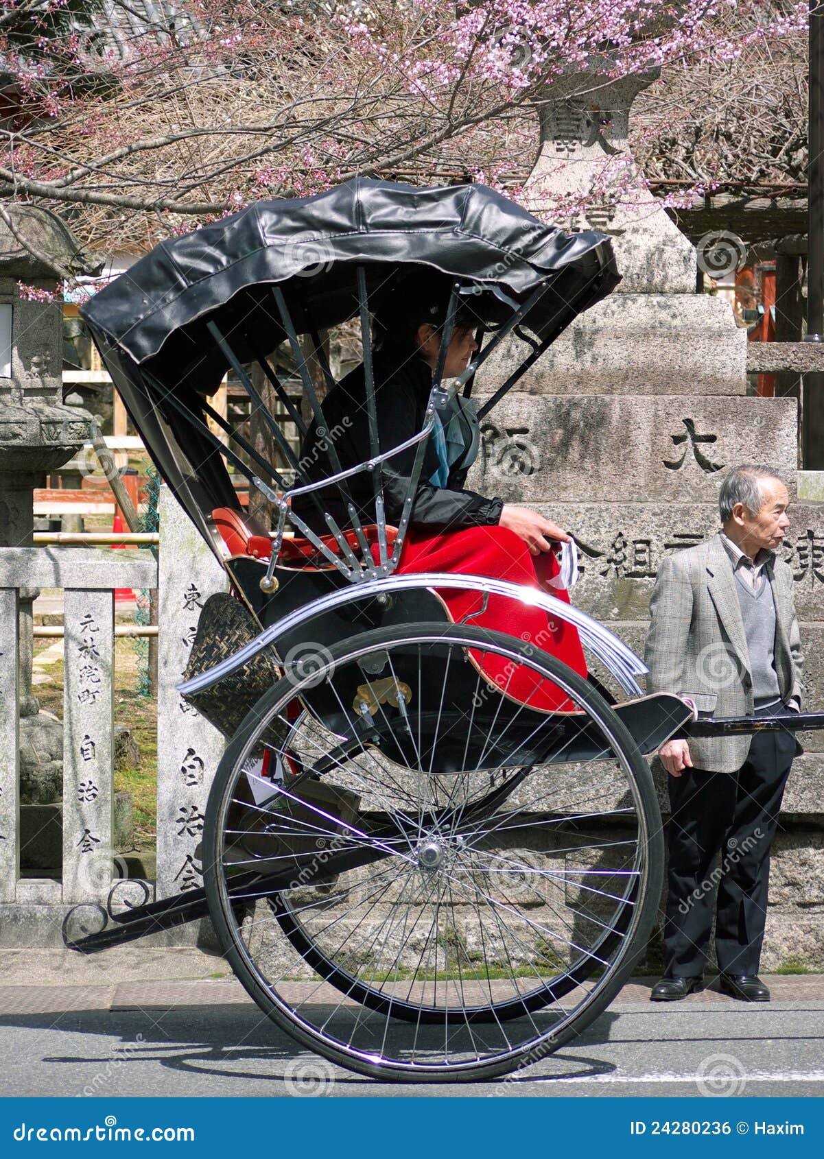 Japanese Rickshaw Ride Nara Editorial Photo - Image of wheels ...