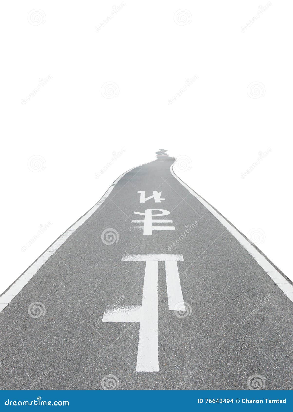 Japanese Road Traffic Signs. Various Signs Are Written On The Road For ...