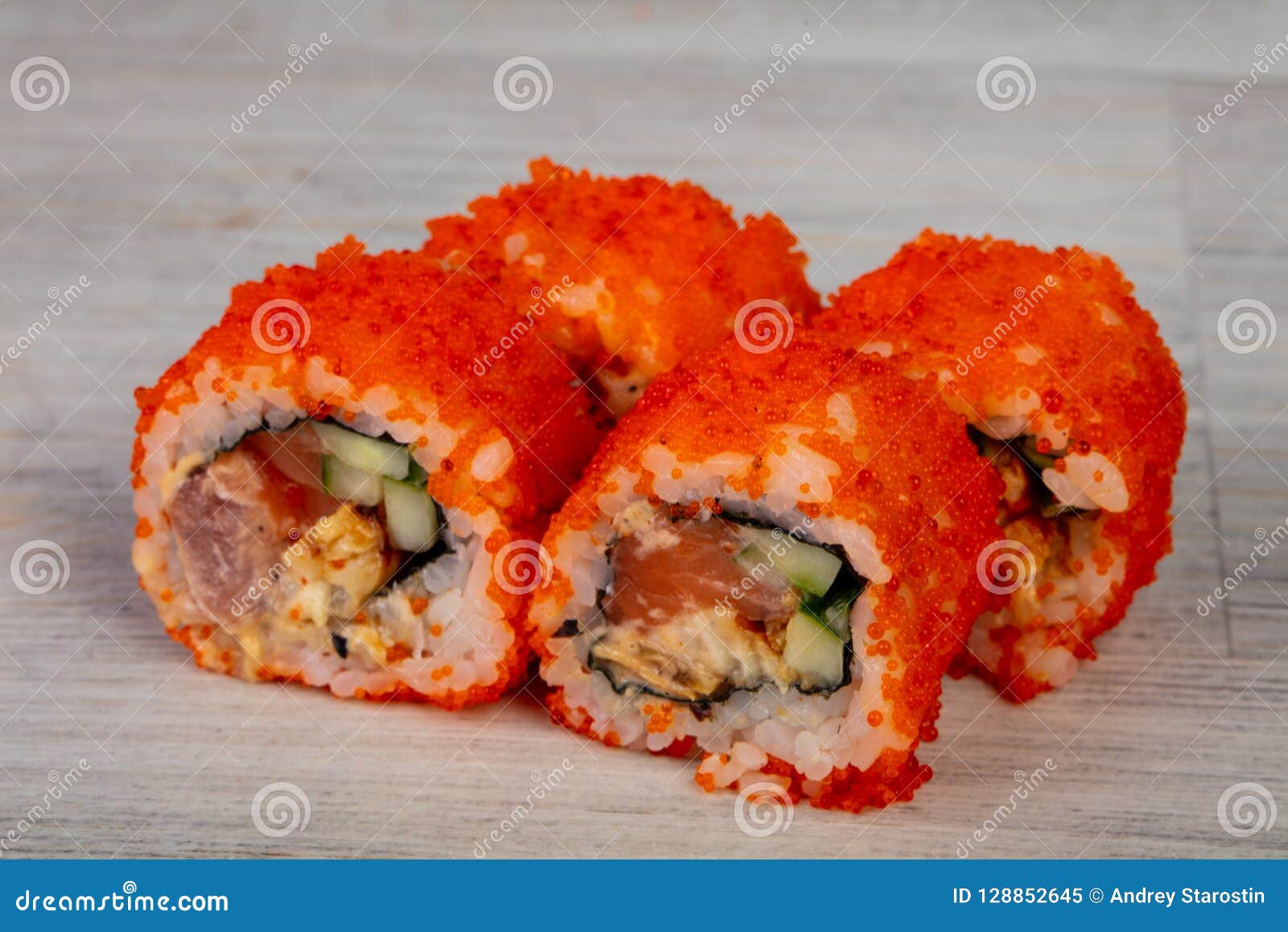 Japanese roll with eel stock image. Image of restaurant - 128852645