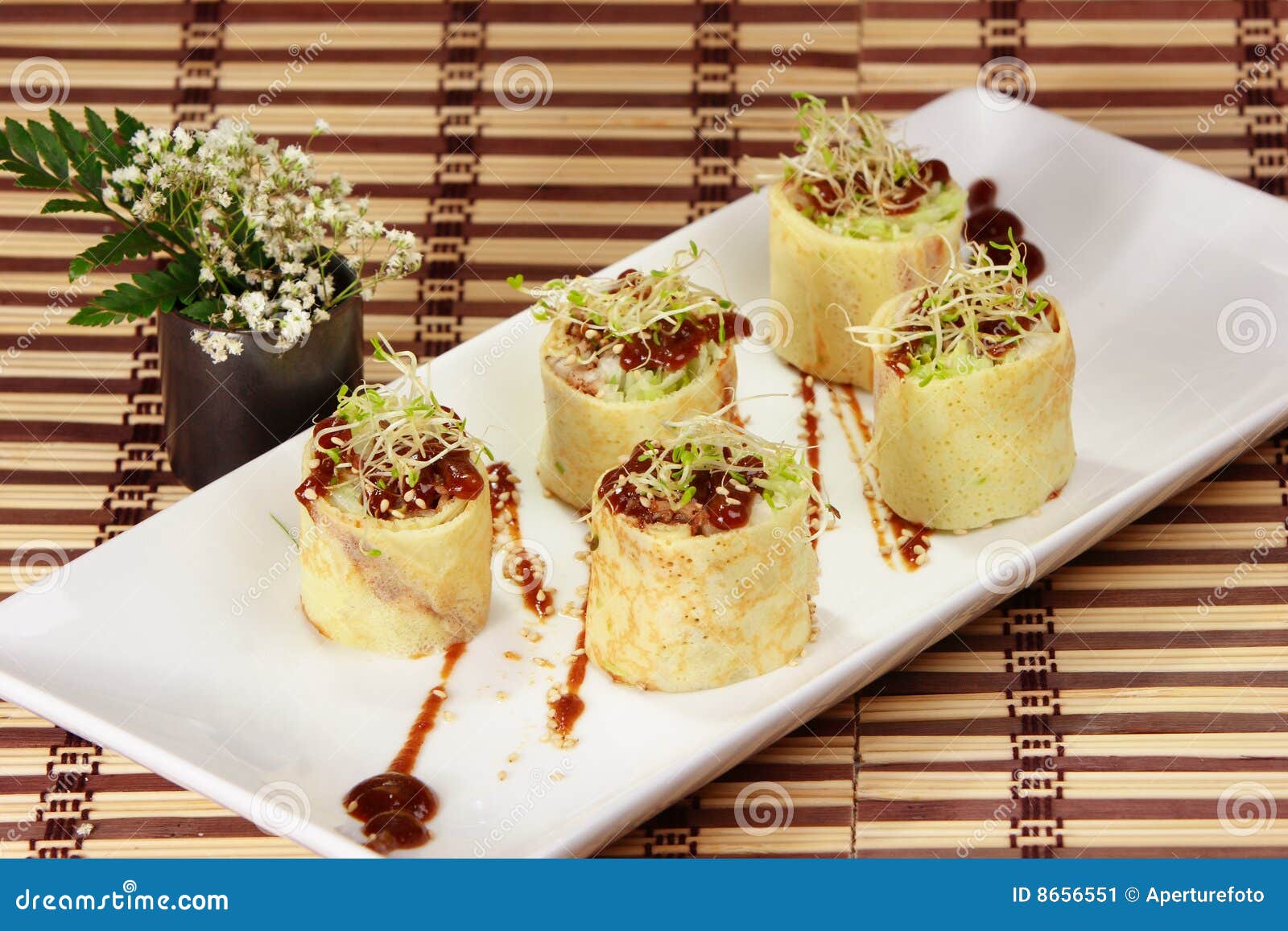 Japanese Rolled Omelet-Tamagoyaki(dashimaki) Stock Image - Image of ...