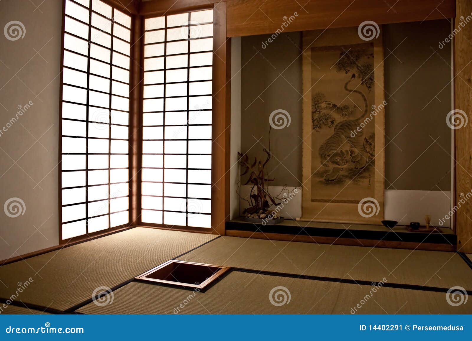 Japanese room stock image. Image of building, room, peaceful - 14402291
