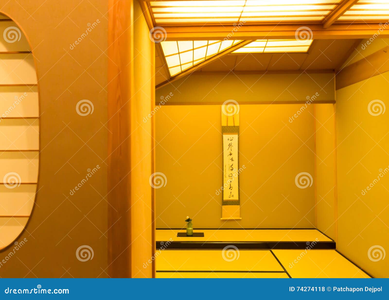 Square Room Interior Under Construction With Unfinished Wall Ceiling ...