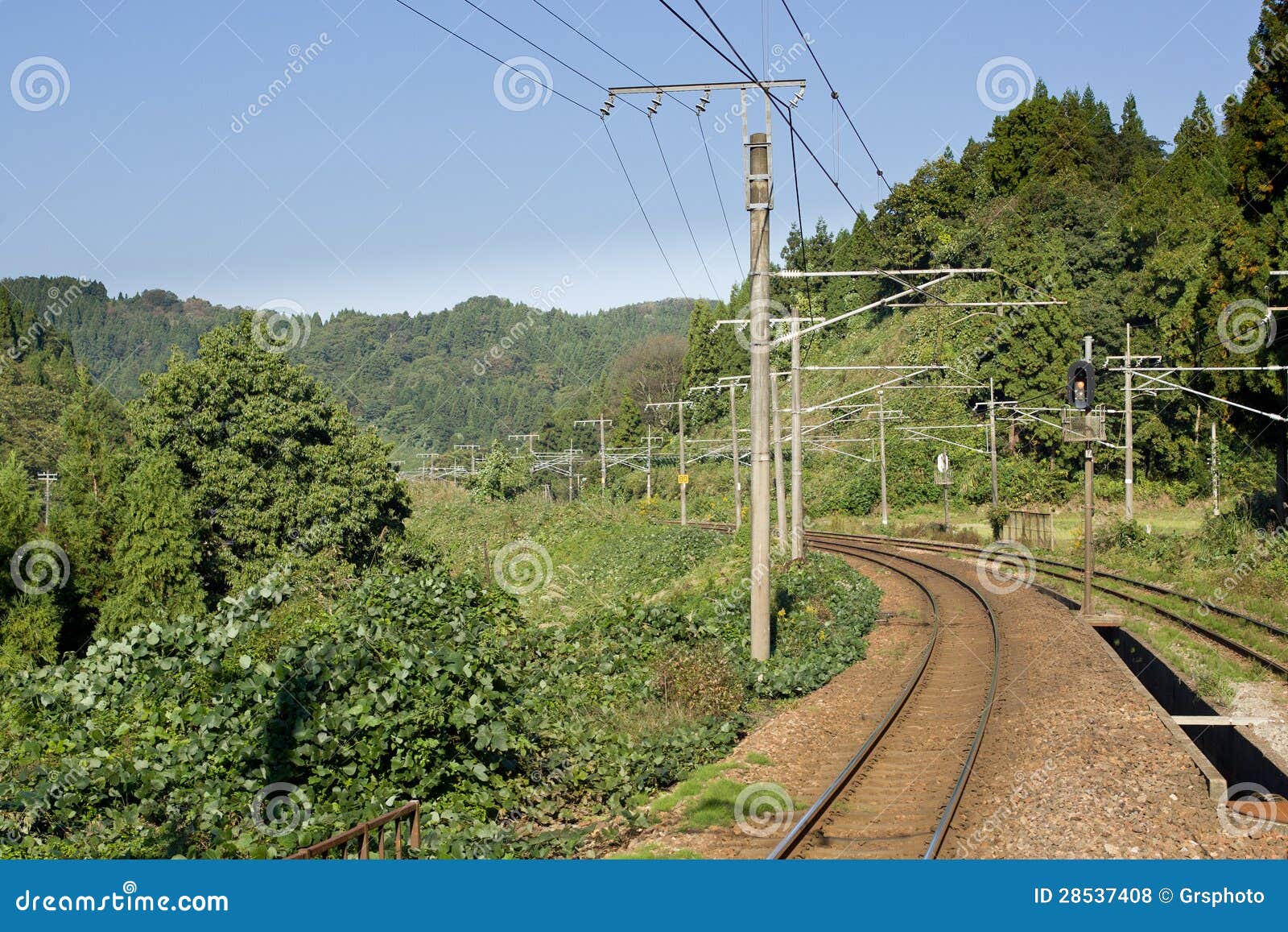 Japanese rural railline stock photo. Image of railway - 28537408