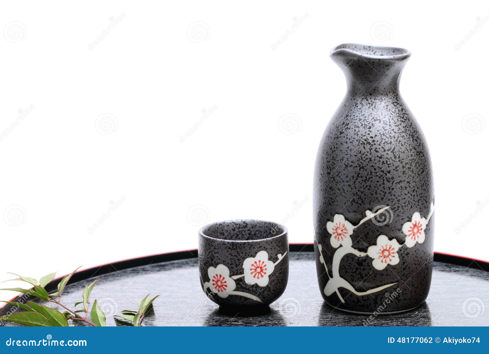 Japanese Sake Cup And Bottle Stock Photo - Image of japan, container ...