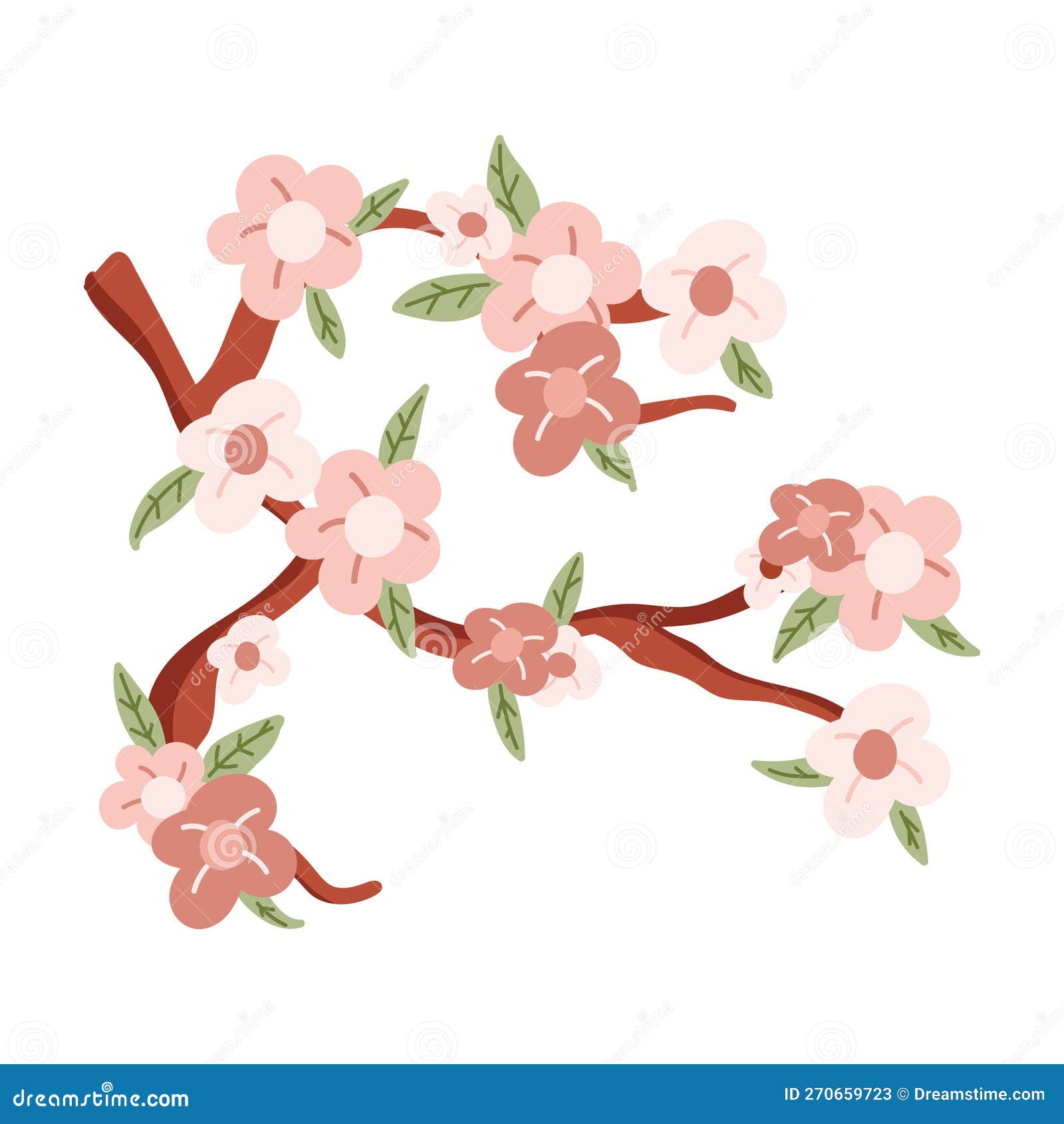 Japanese sakura tree stock vector. Illustration of icon - 270659723