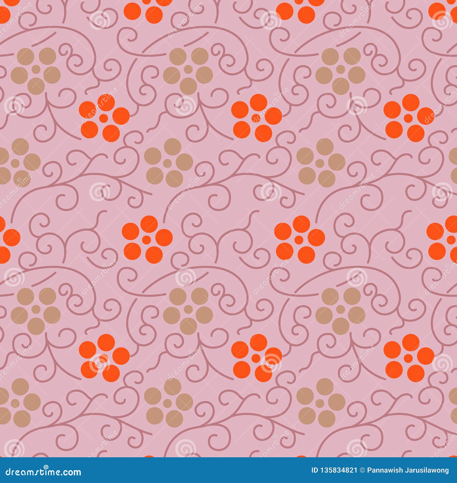Japanese Sakura and Vine Pattern Stock Vector - Illustration of ...