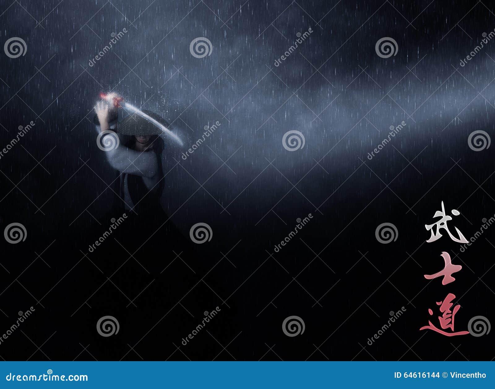 Samurai Bushido And Red Flowers Design, Oni Mask. Hannya Mask. Japan ...