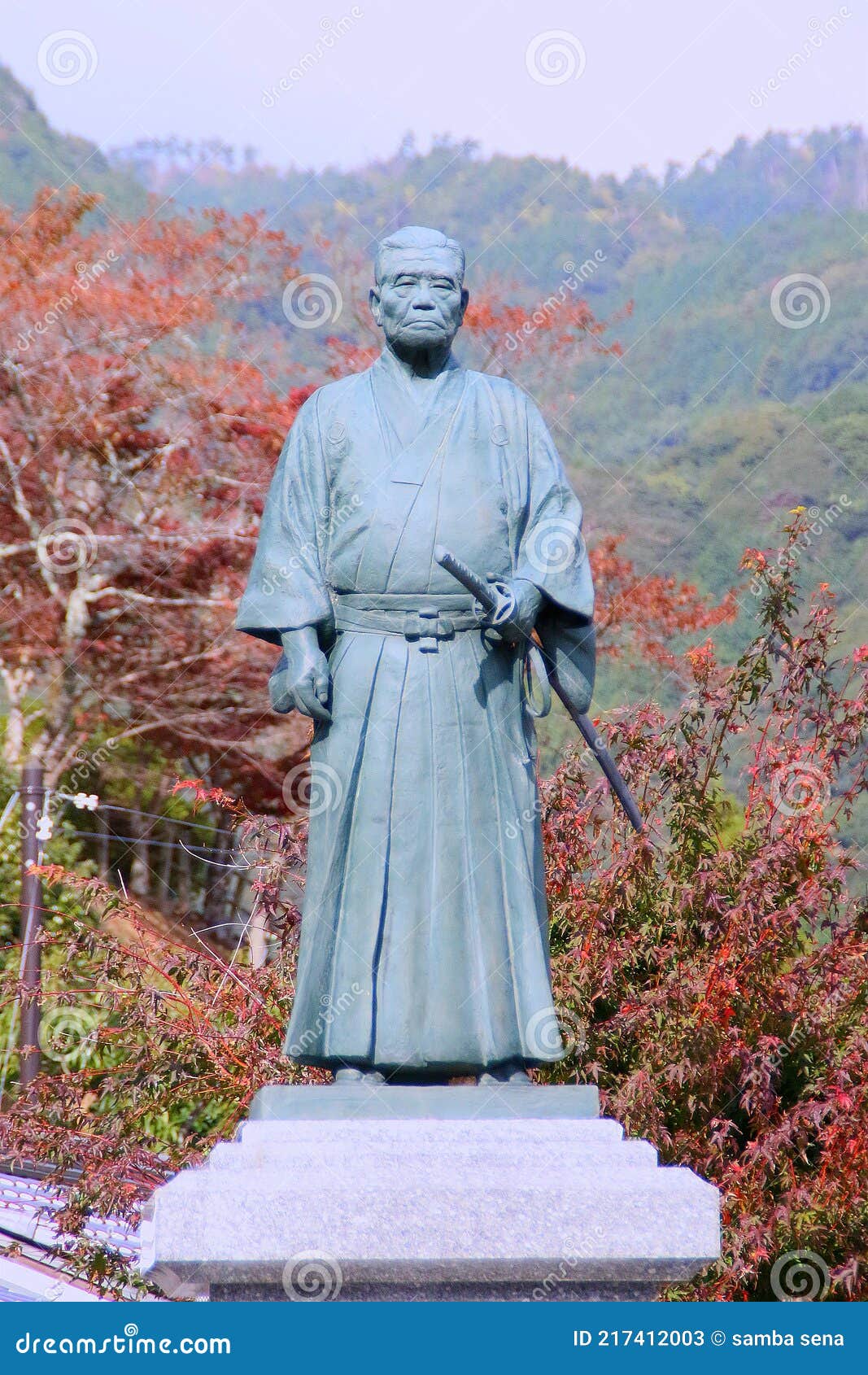 A japanese samurai legend editorial stock photo. Image of plant - 217412003