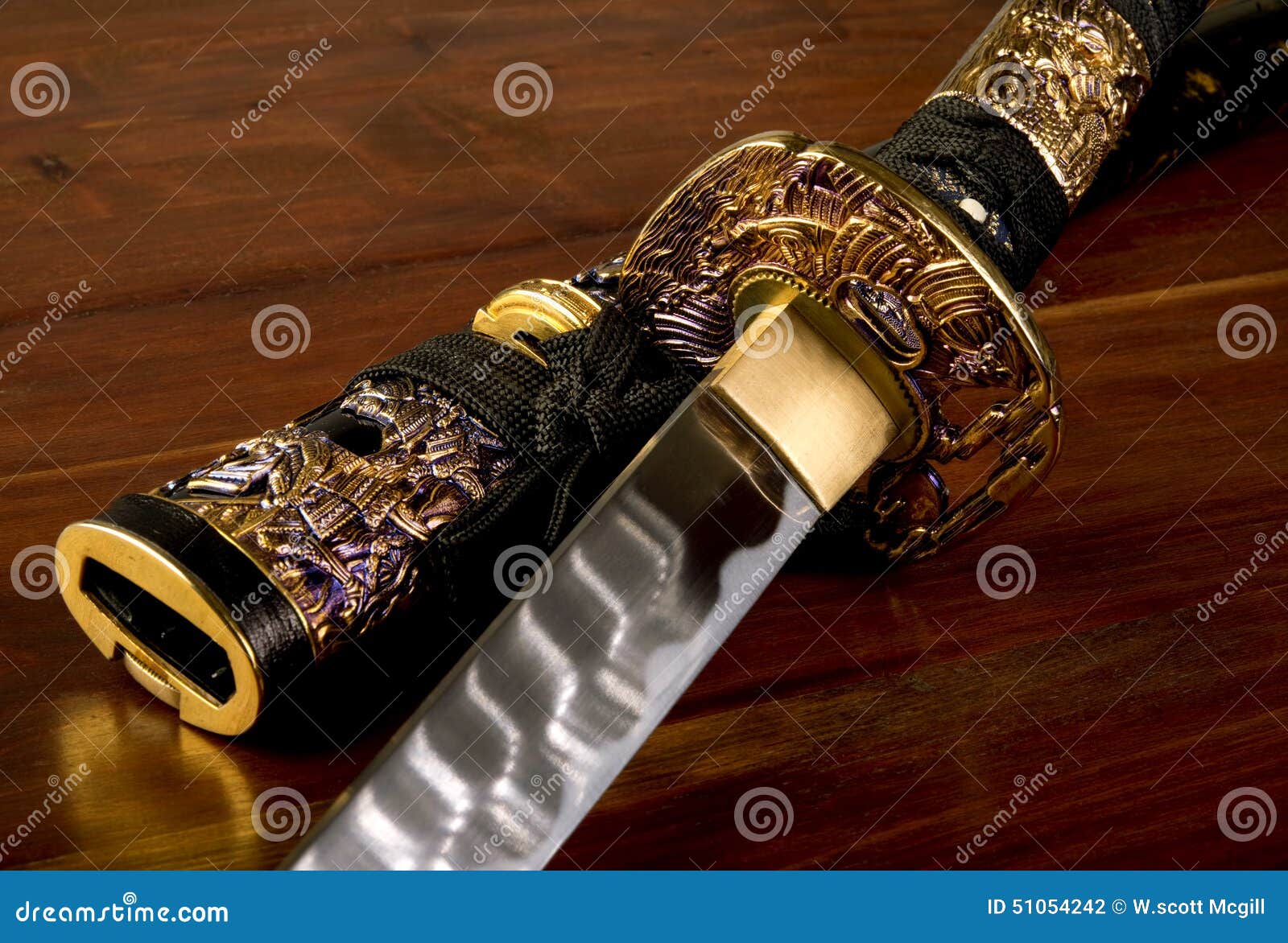 Japanese Samurai Sword. Stock Photography | CartoonDealer.com #51054242