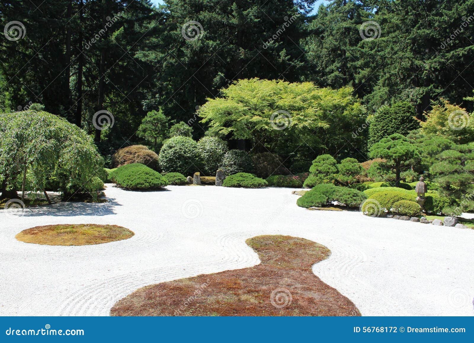 Japanese Sand Garden stock photo. Image of vegetation - 56768172