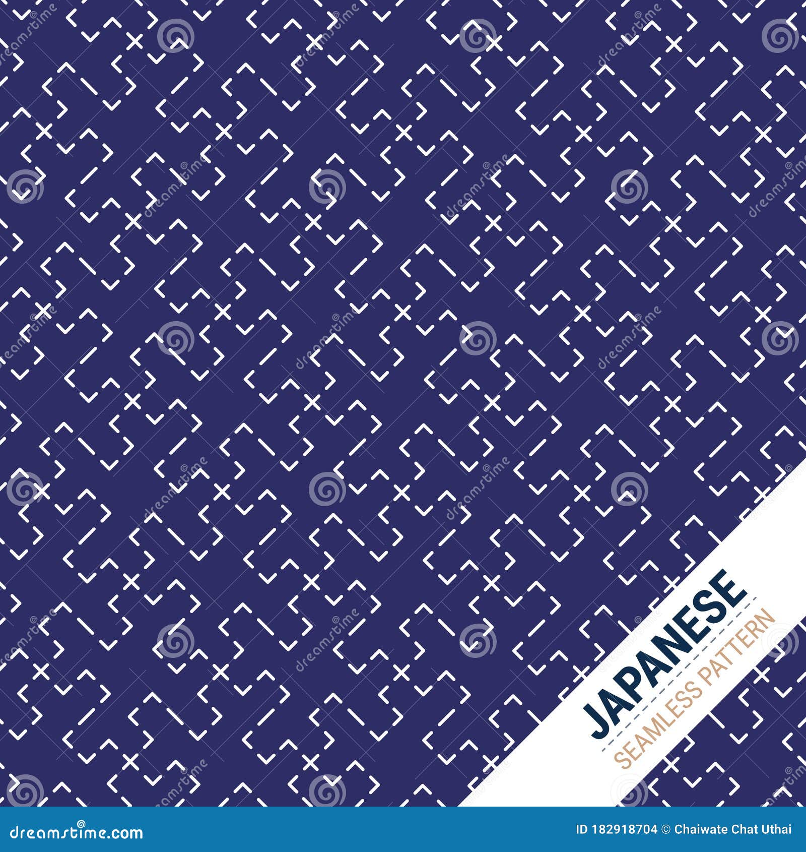 Japanese Sashiko Seamless Pattern for Designers Stock Vector ...