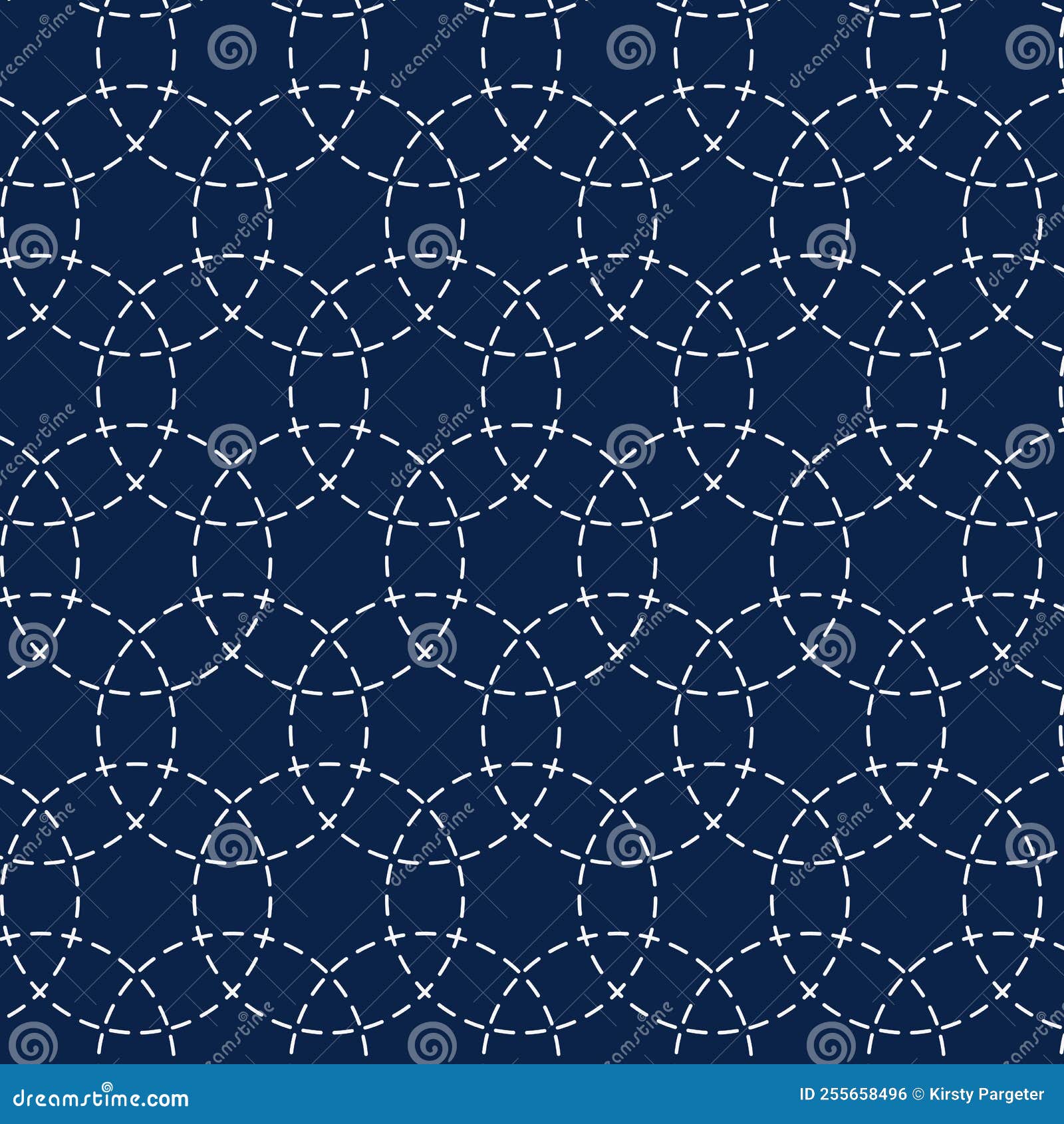 Japanese Sashiko Styled Pattern Background Stock Vector - Illustration ...