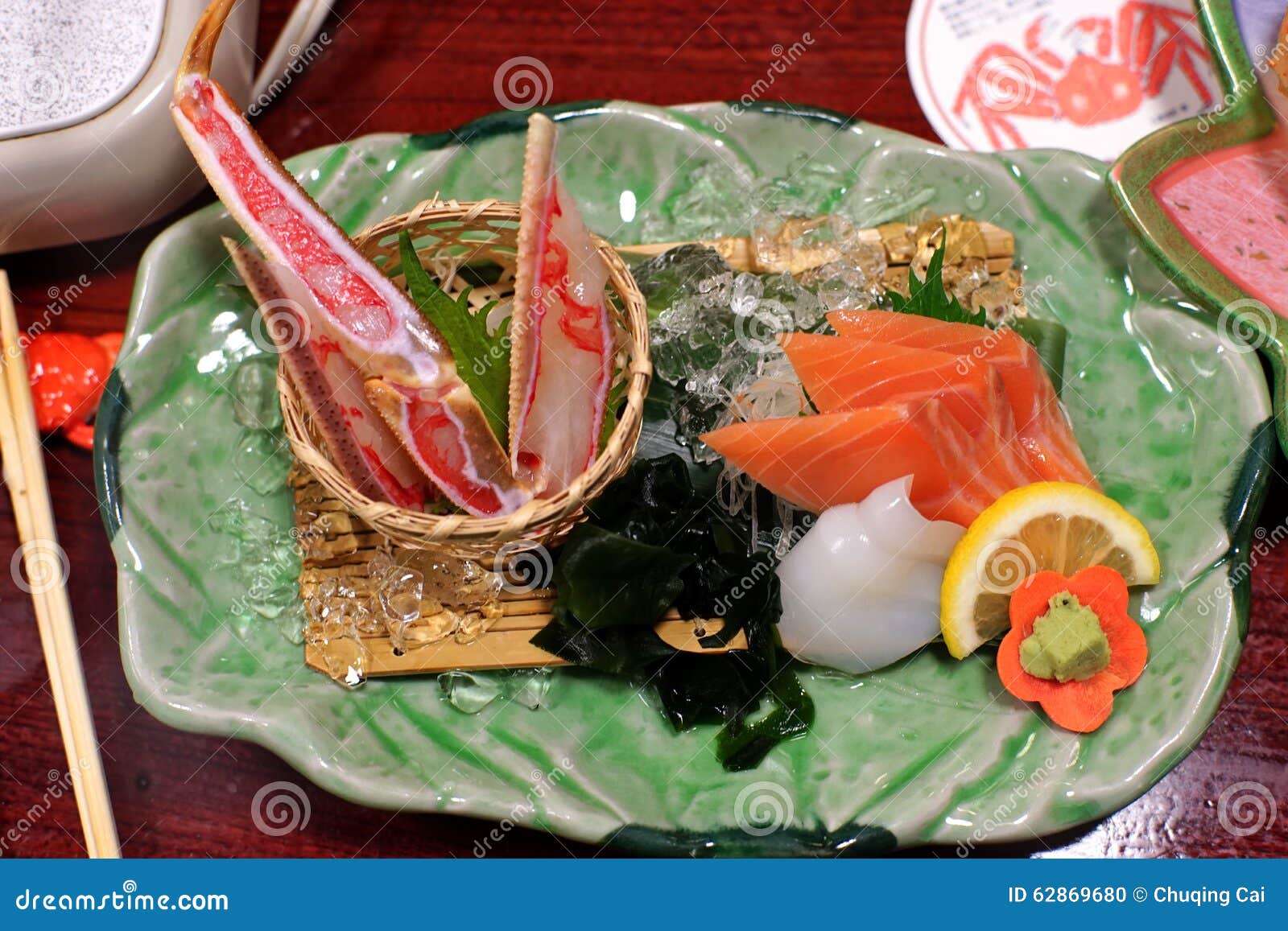 Japanese Sashimi Assorted Cold Dishes Stock Photo - Image of food ...