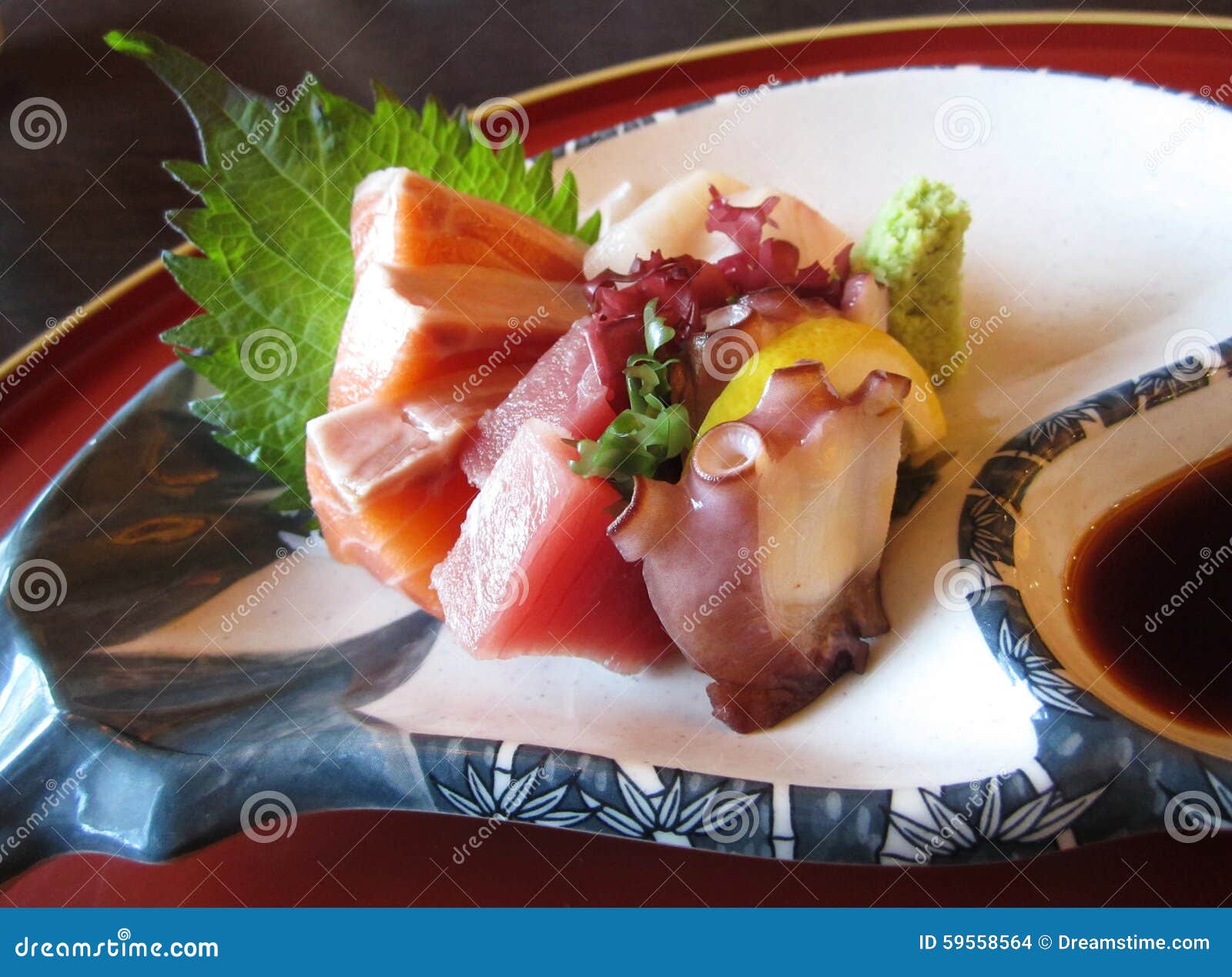 Japanese Sashimi stock photo. Image of sushi, wasabi - 59558564