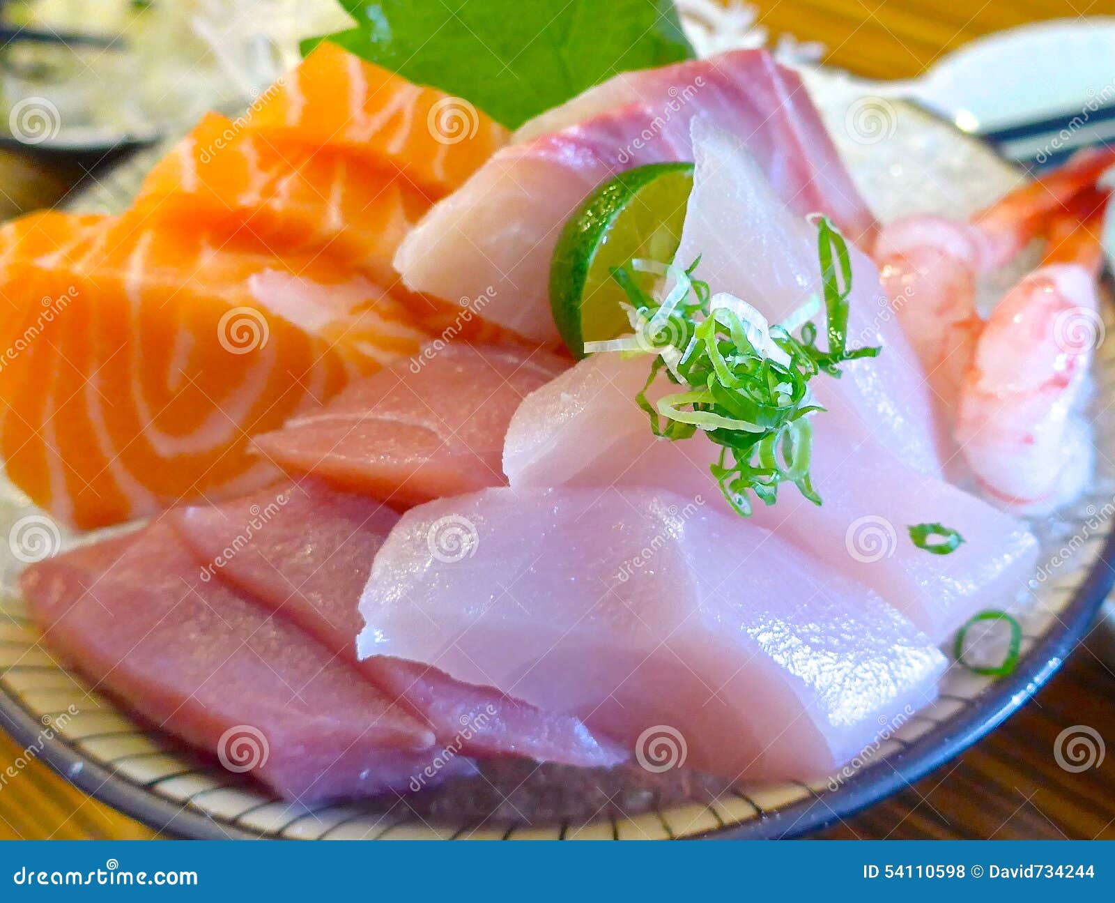 Japanese Sashimi with Raw Fish Stock Photo - Image of dinner, delicious ...