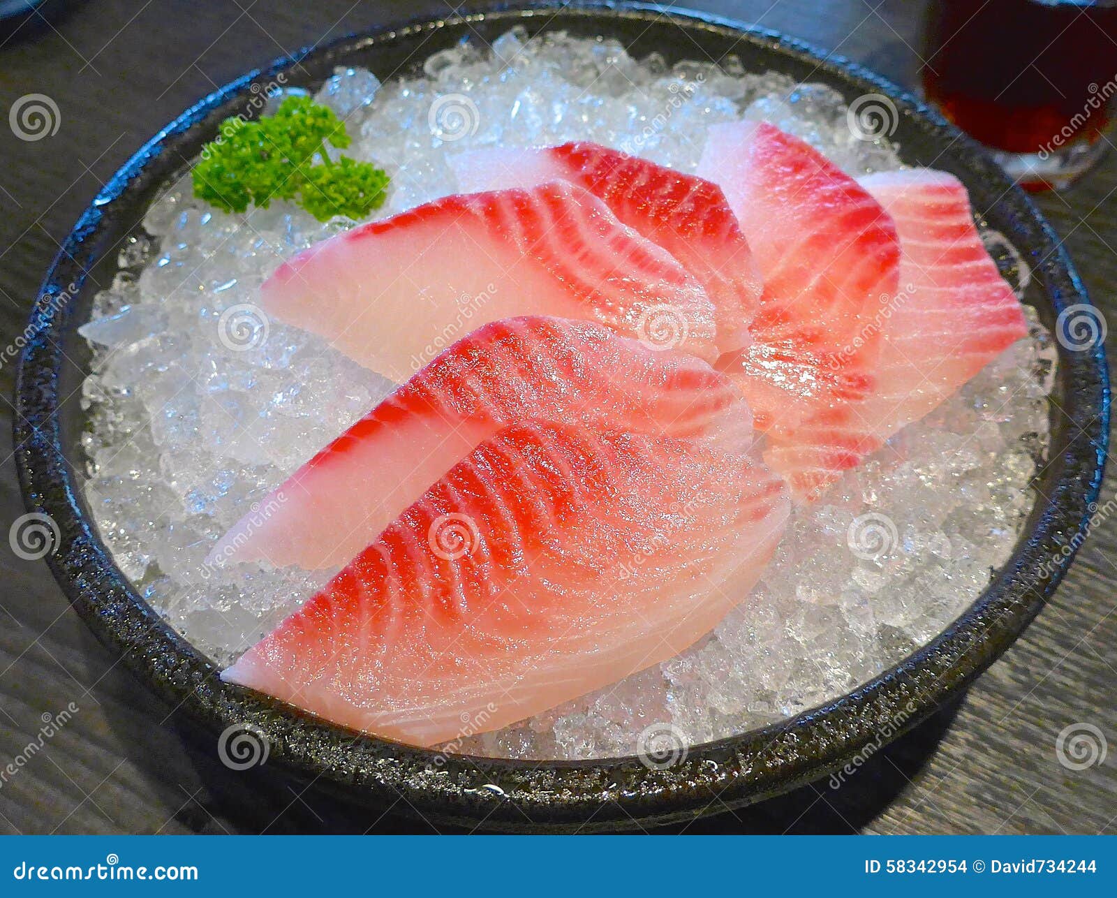 Japanese Sashimi with Raw Fish Stock Photo - Image of bream, isolated ...