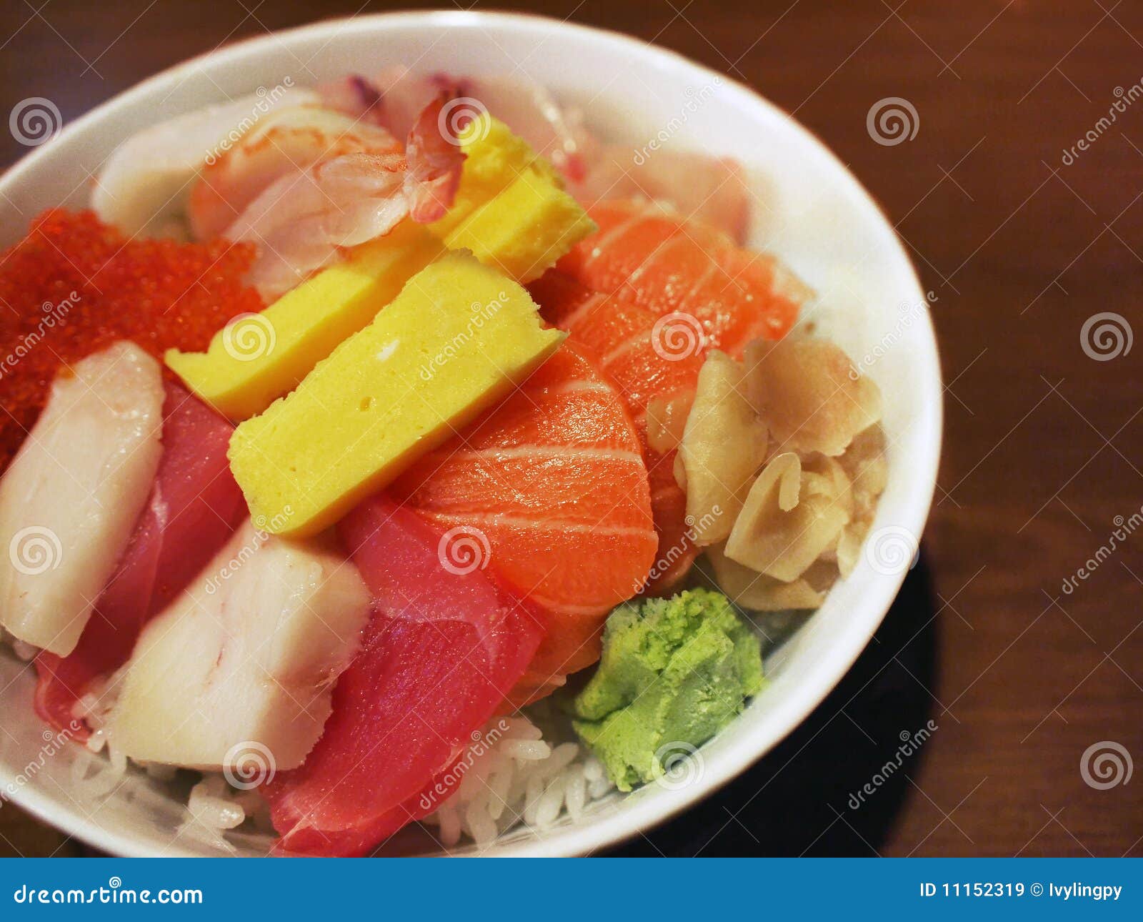 Japanese Sashimi with Rice stock image. Image of gourmet - 11152319