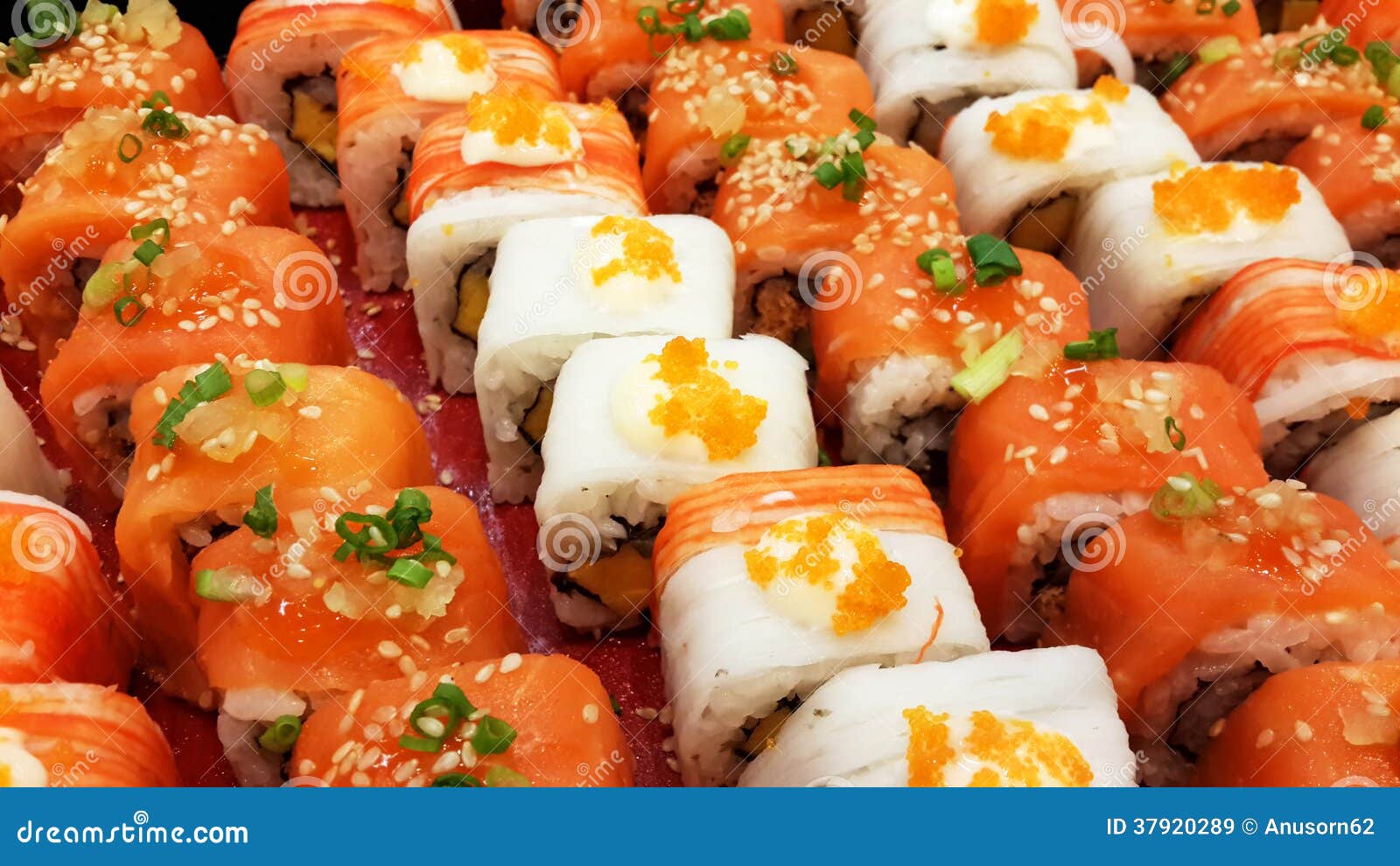Japanese seafood sushi stock image. Image of meal, delicacy - 37920289