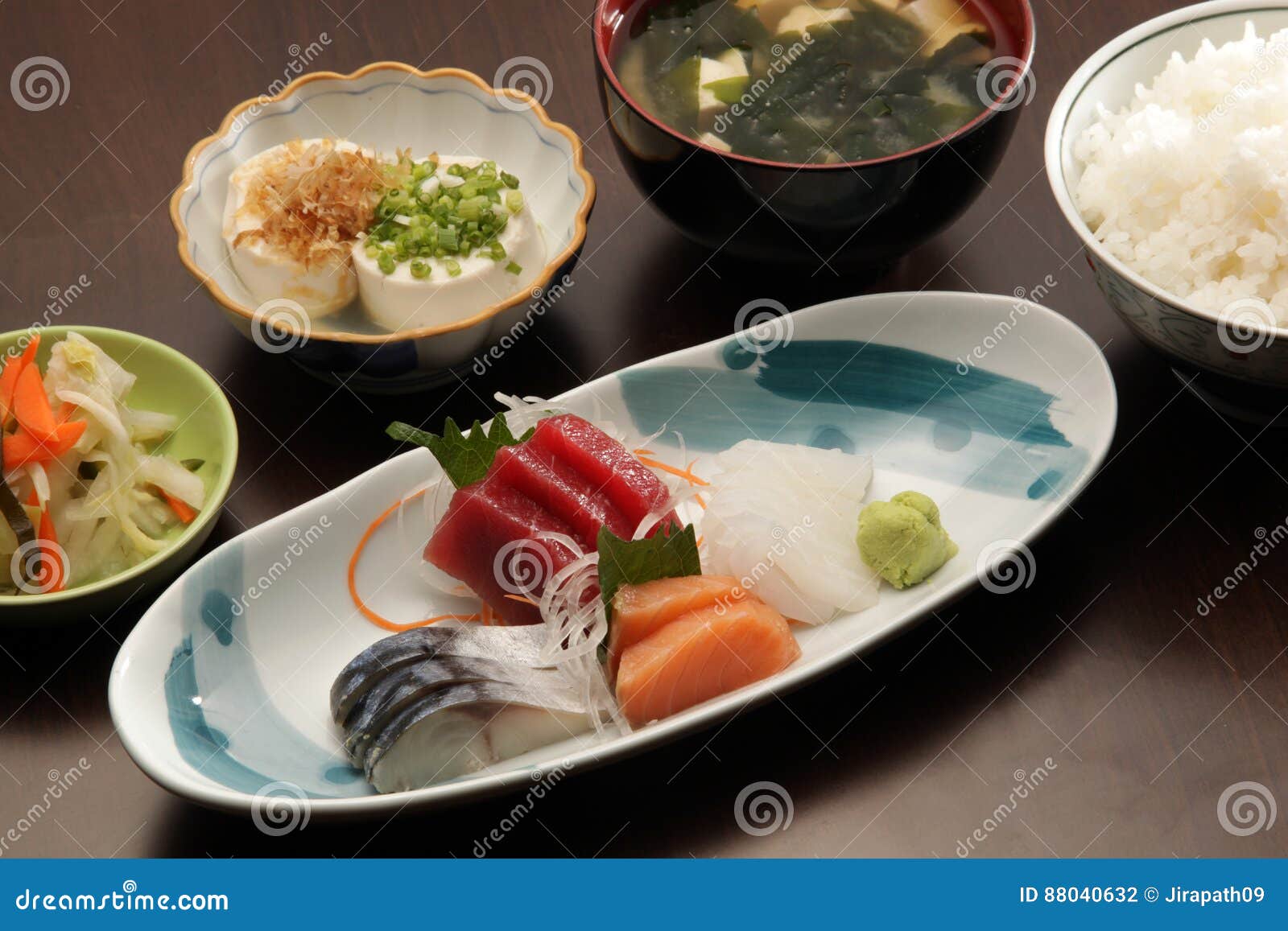 Japanese set meal stock photo. Image of healthy, japanese - 88040632