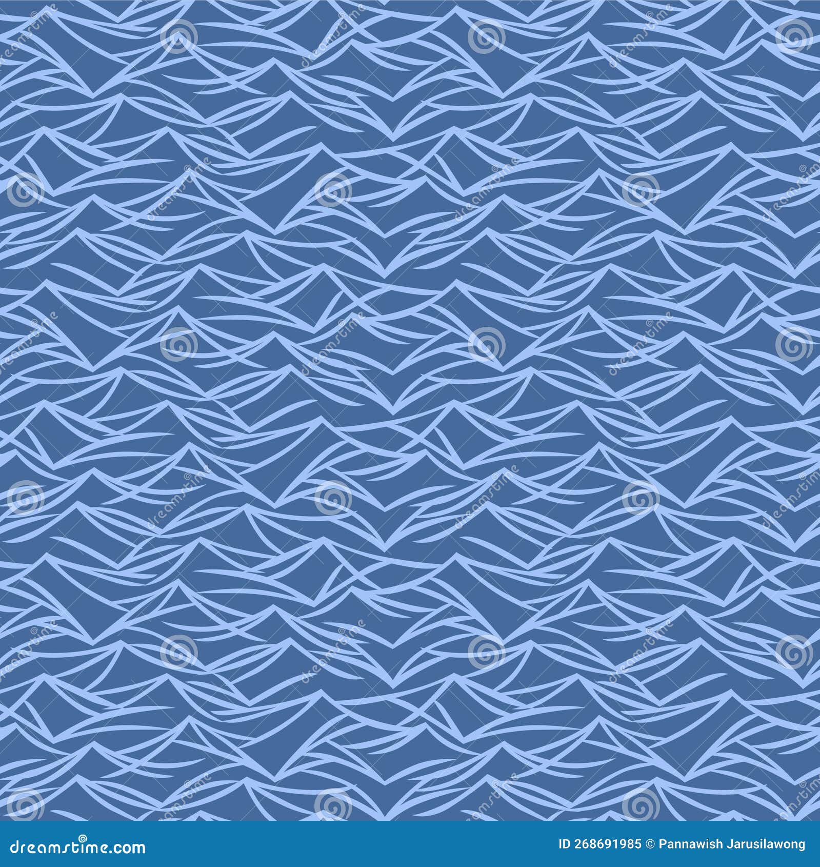 Japanese Sharp Corner Roof Wave Vector Seamless Pattern | CartoonDealer ...