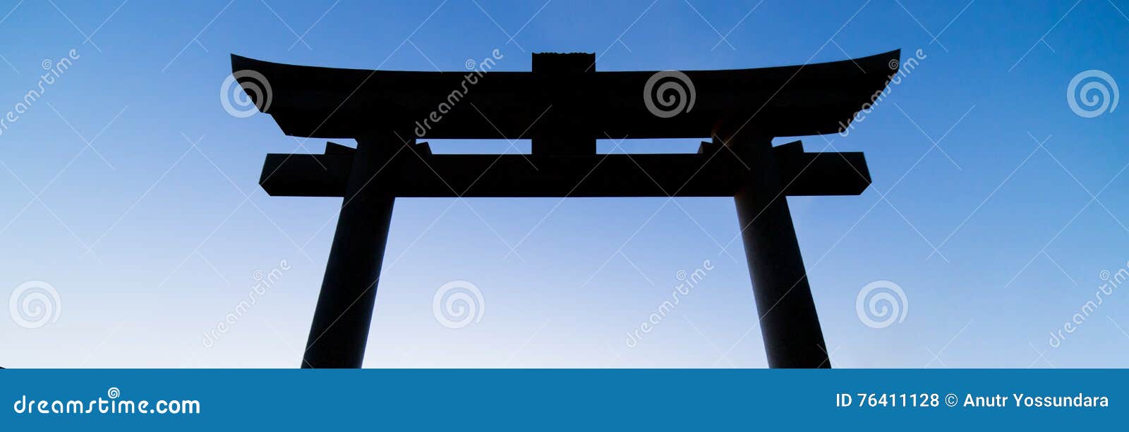 Japanese Shrine Gate Silhouette Shadow Stock Photo - Image of festival ...