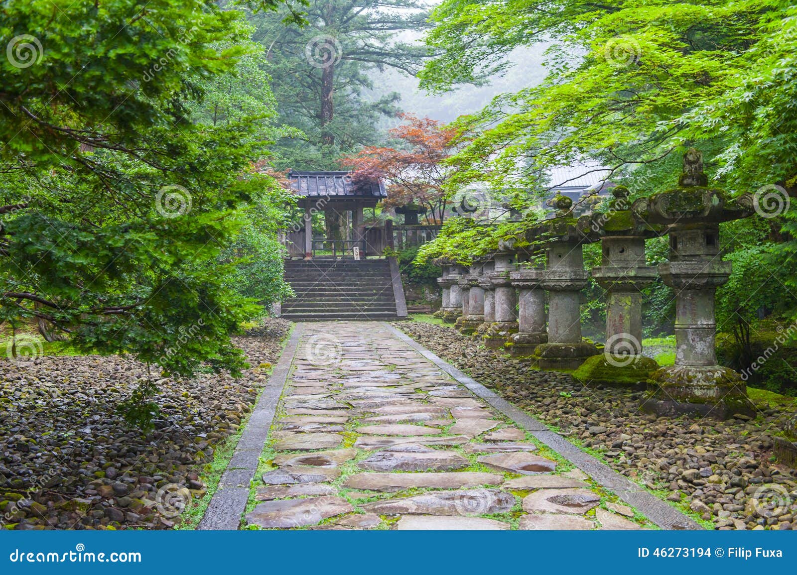Japanese shrine stock photo. Image of landmark, shinto - 46273194