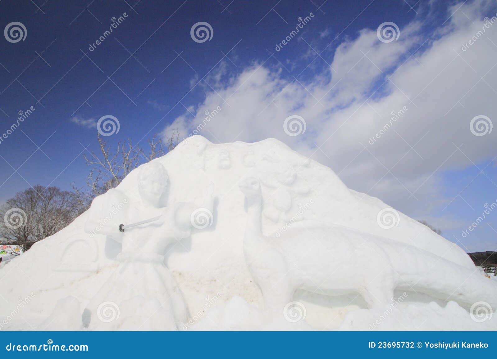 Japanese snow festivals editorial photography. Image of winter - 23695732